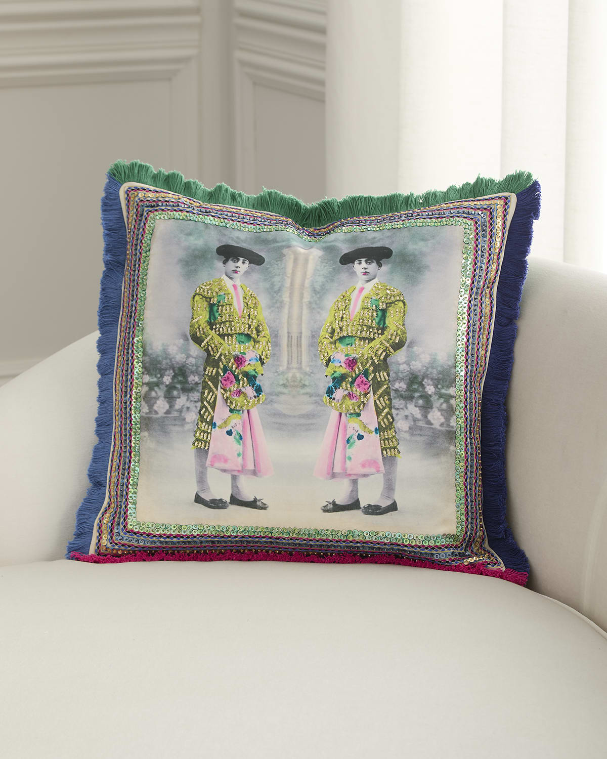 Christian Lacroix Fleurs Jumelles Decorative Pillow, 18" x 24" | Horchow