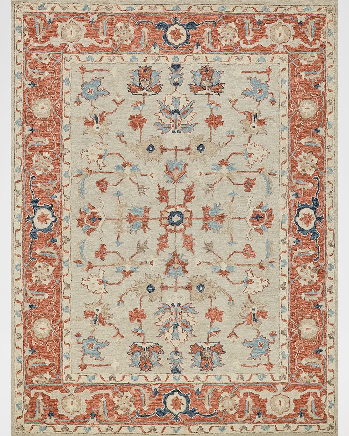 Exquisite Rugs Tuscany Hand-Loomed Blue Rug, 9' x 12' | Horchow