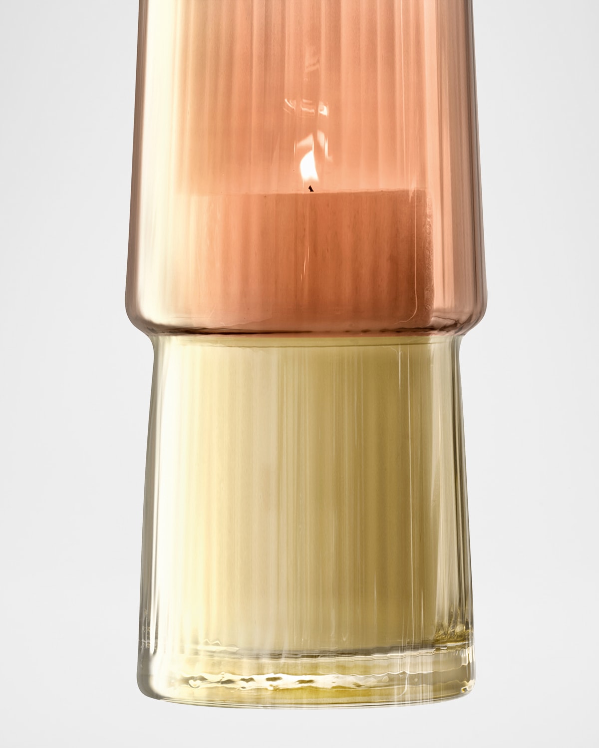 LSA Sculpt 14.25" Vase/Lantern, Cognac | Horchow