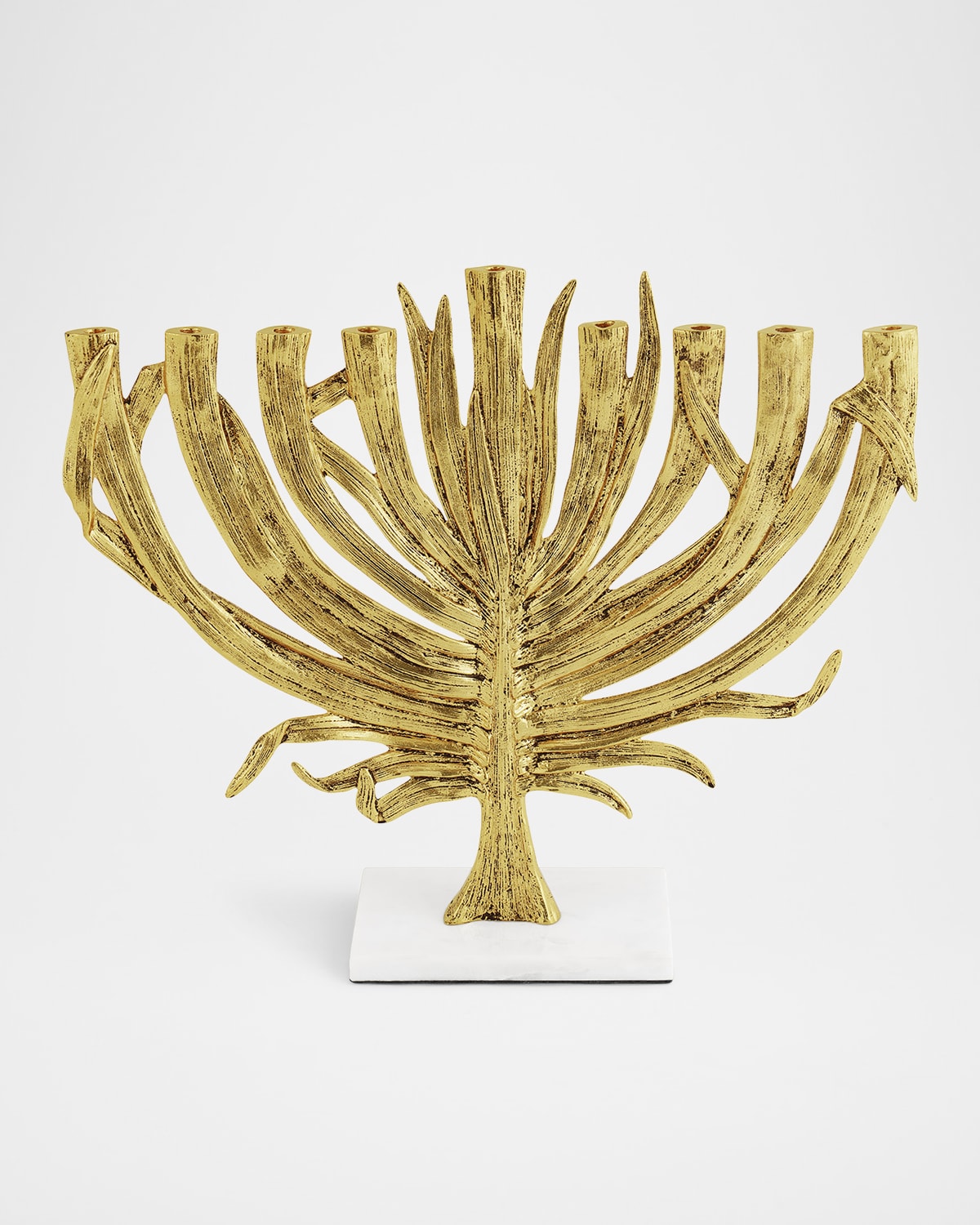 Michael Aram Pomegranate Silver and Gold Hanukkah Menorah with 24K Gold ...