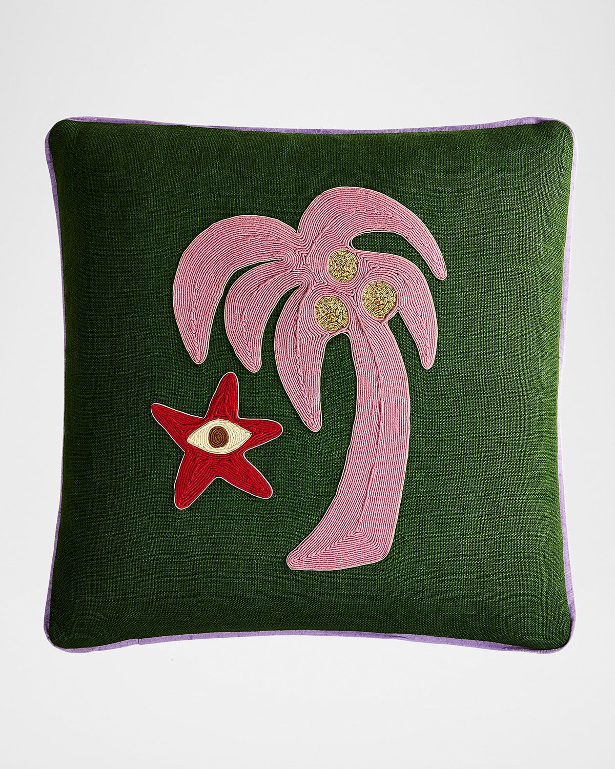 Jonathan Adler Playa Corded Sun Accent Pillow, 18" Square | Horchow