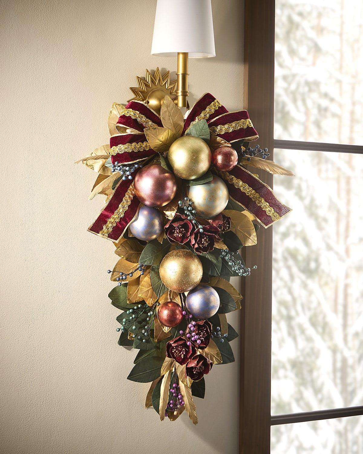 Neiman Marcus Spiritual Christmas Mantel Garland, 46" | Horchow