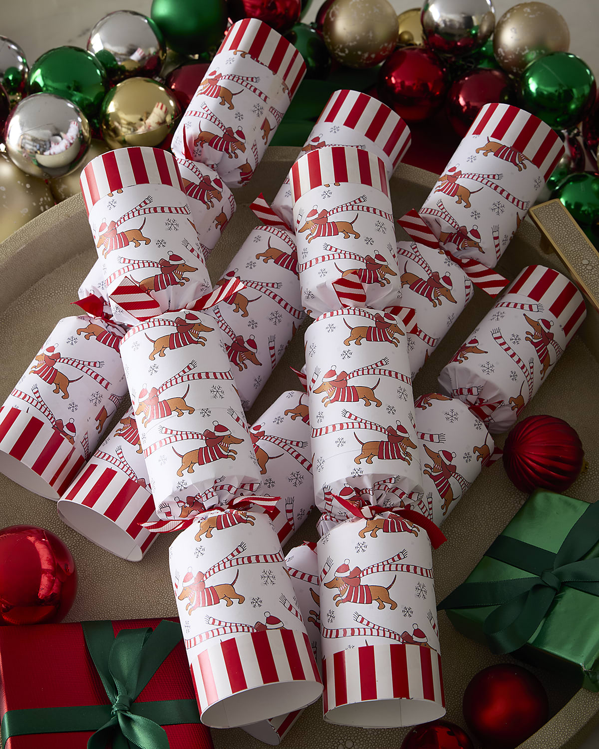 Robin Reed Uptown Christmas Crackers, Set of 6 | Horchow