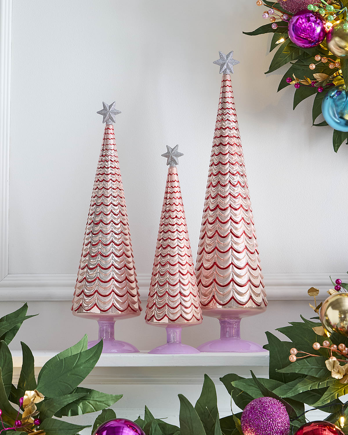 Cody Foster & Co Holiday Trees 3-Piece Set, Gold | Horchow