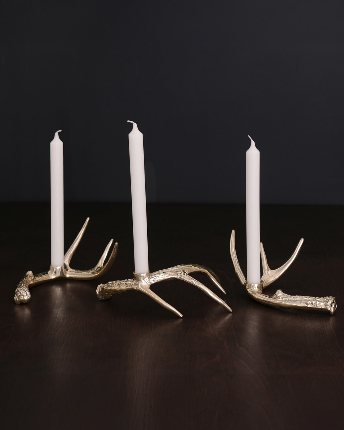 Beatriz Ball WESTERN Antler Candlestick, Set of 3 | Horchow