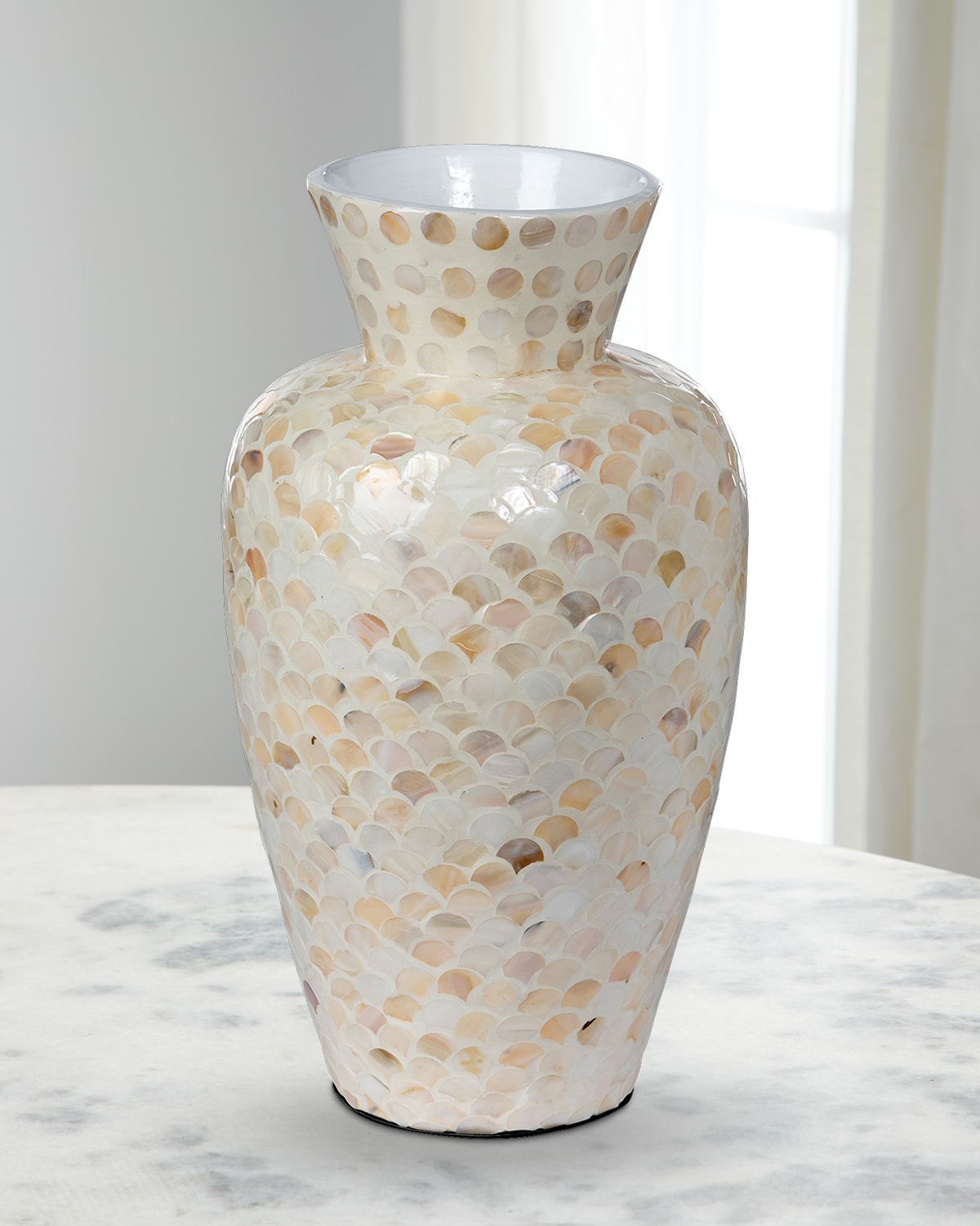 Park Hill Collection Capraia Coast Capiz Fish Vase, 16" | Horchow