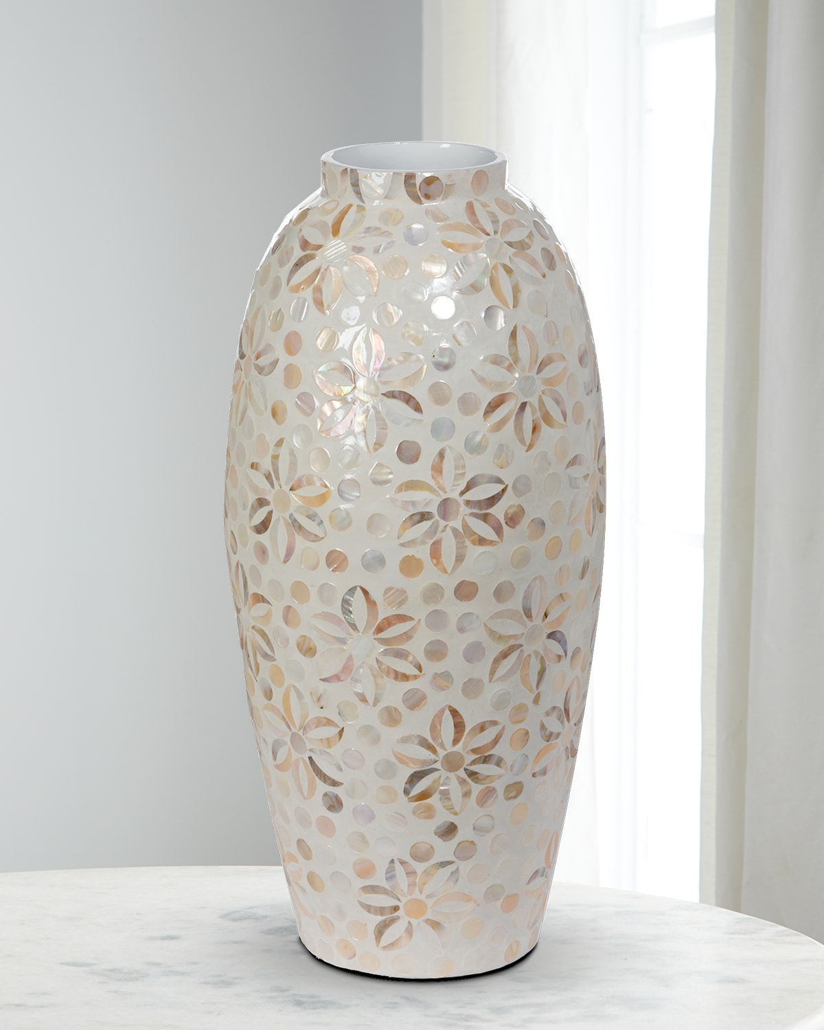 Park Hill Collection Capraia Coast Capiz Fish Vase, 16" | Horchow
