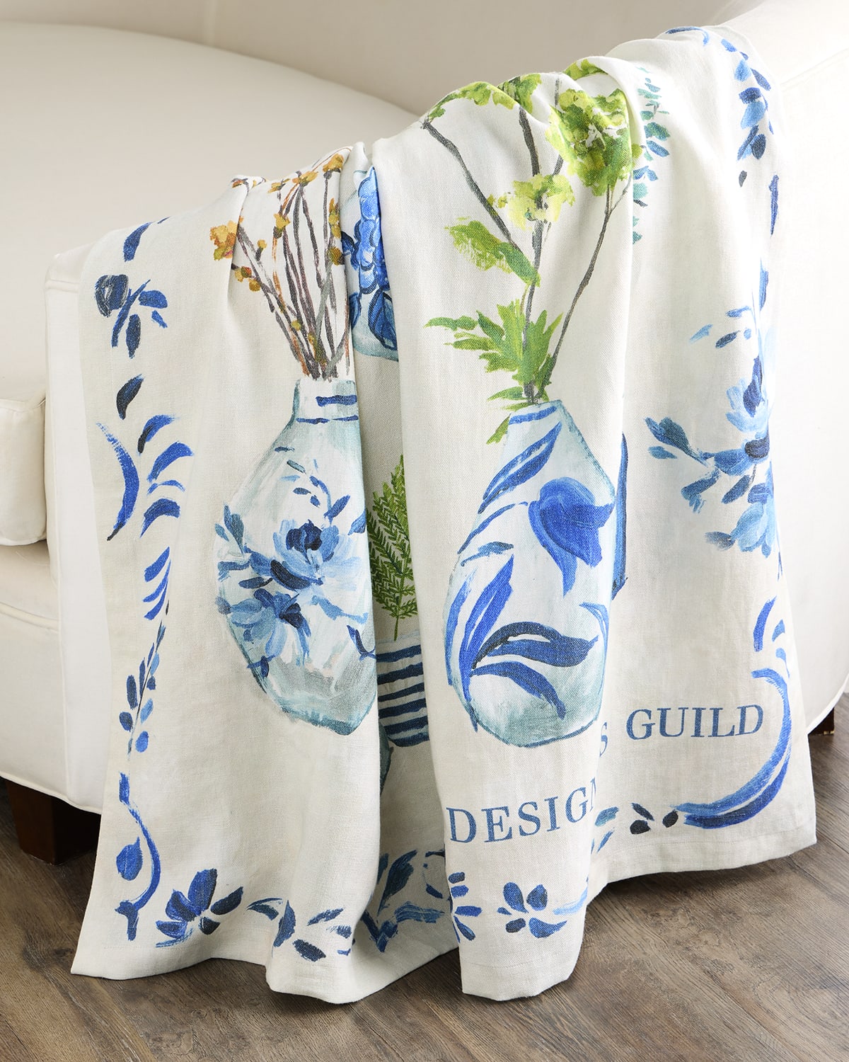 Designers Guild Eleonora Linen Throw, 51" x 71" | Horchow