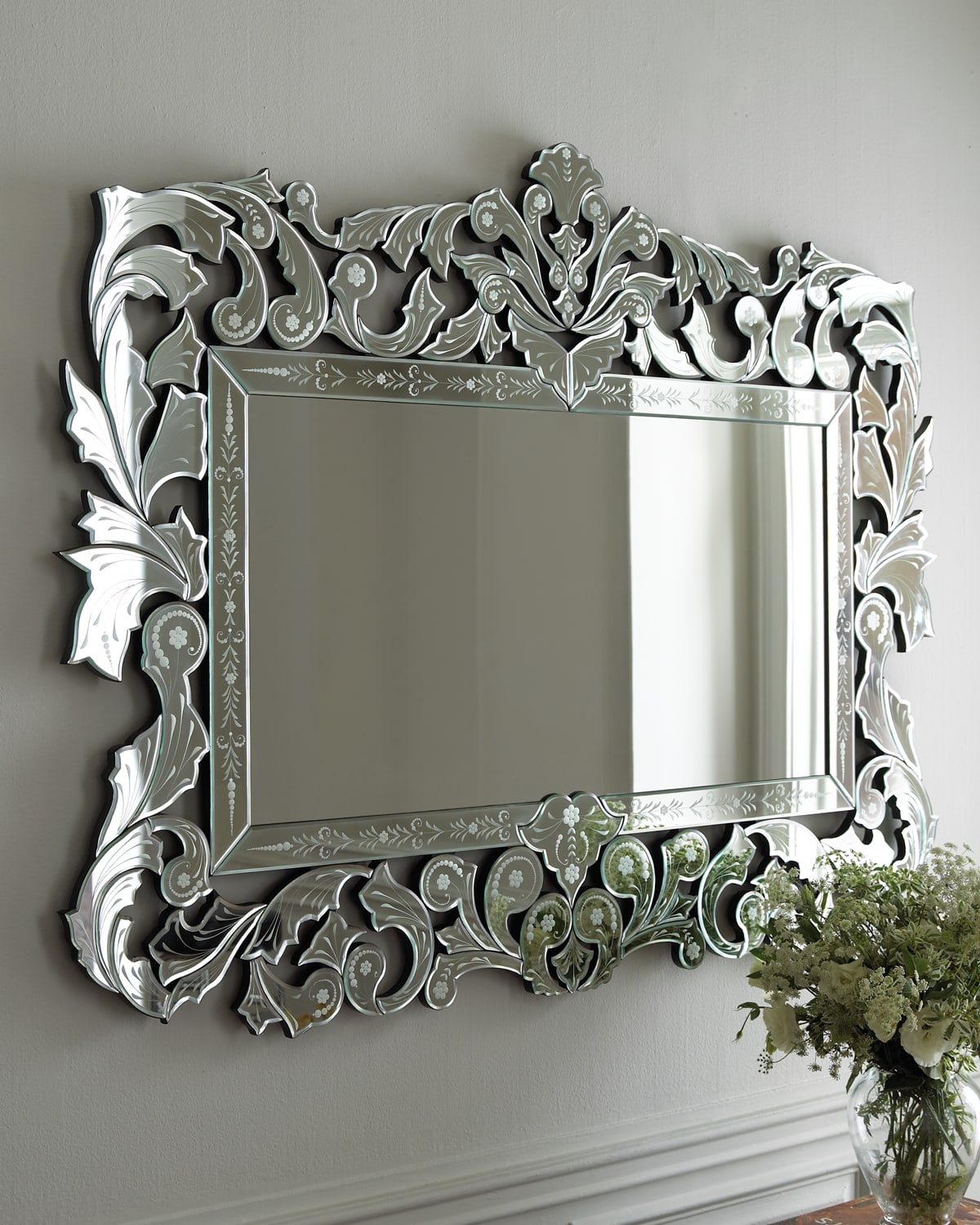 Neiman Marcus Ginkgo Coco Shell Mirror | Horchow