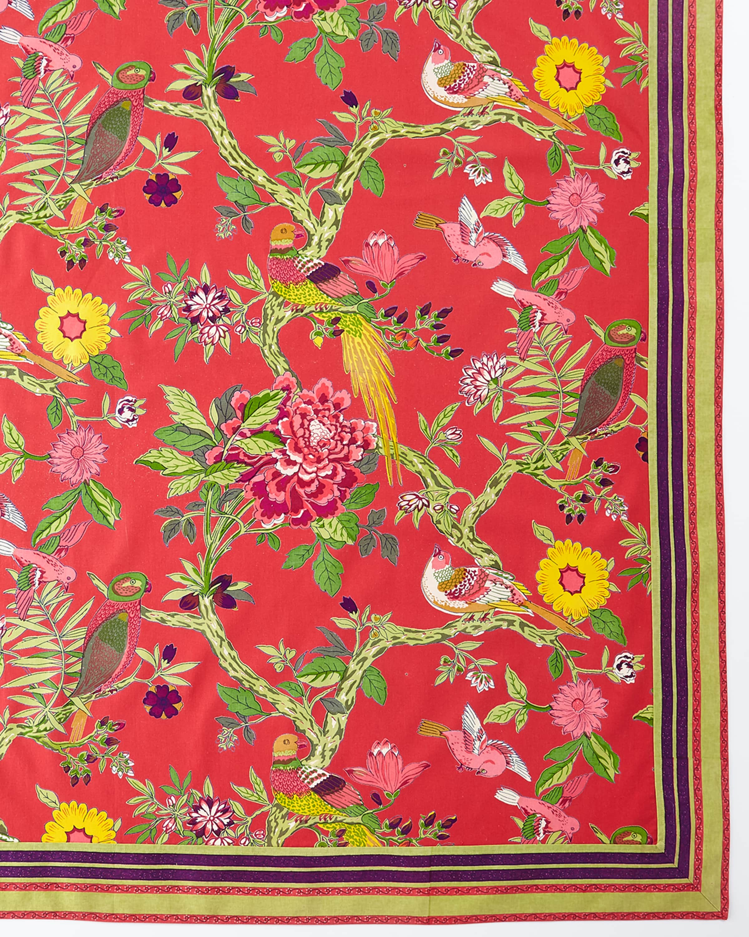 Handprint Bird Coral Table Linens & Matching Items | Horchow