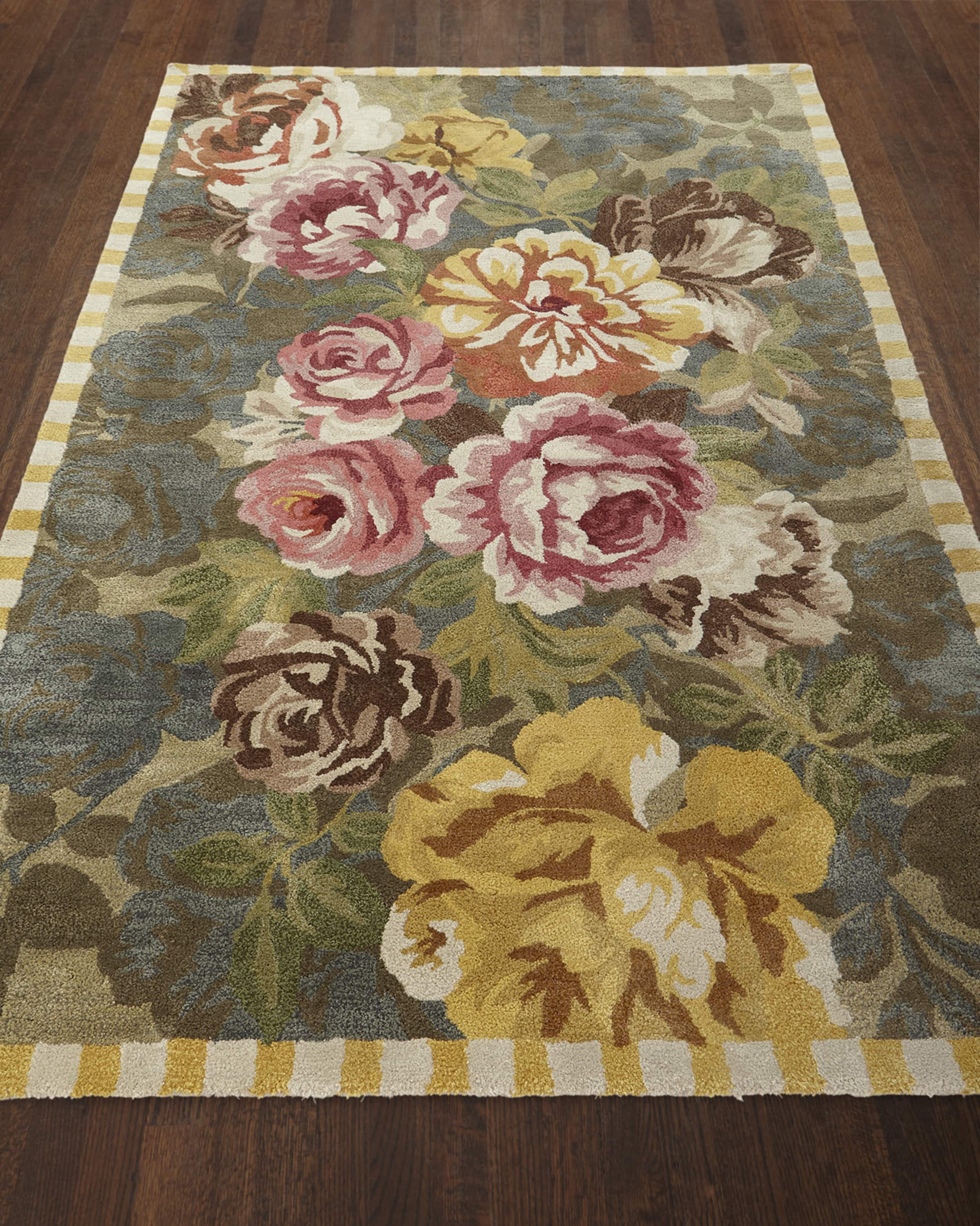 MacKenzie-Childs Bloomsbury Garden Rug Collection HC & Matching Items ...