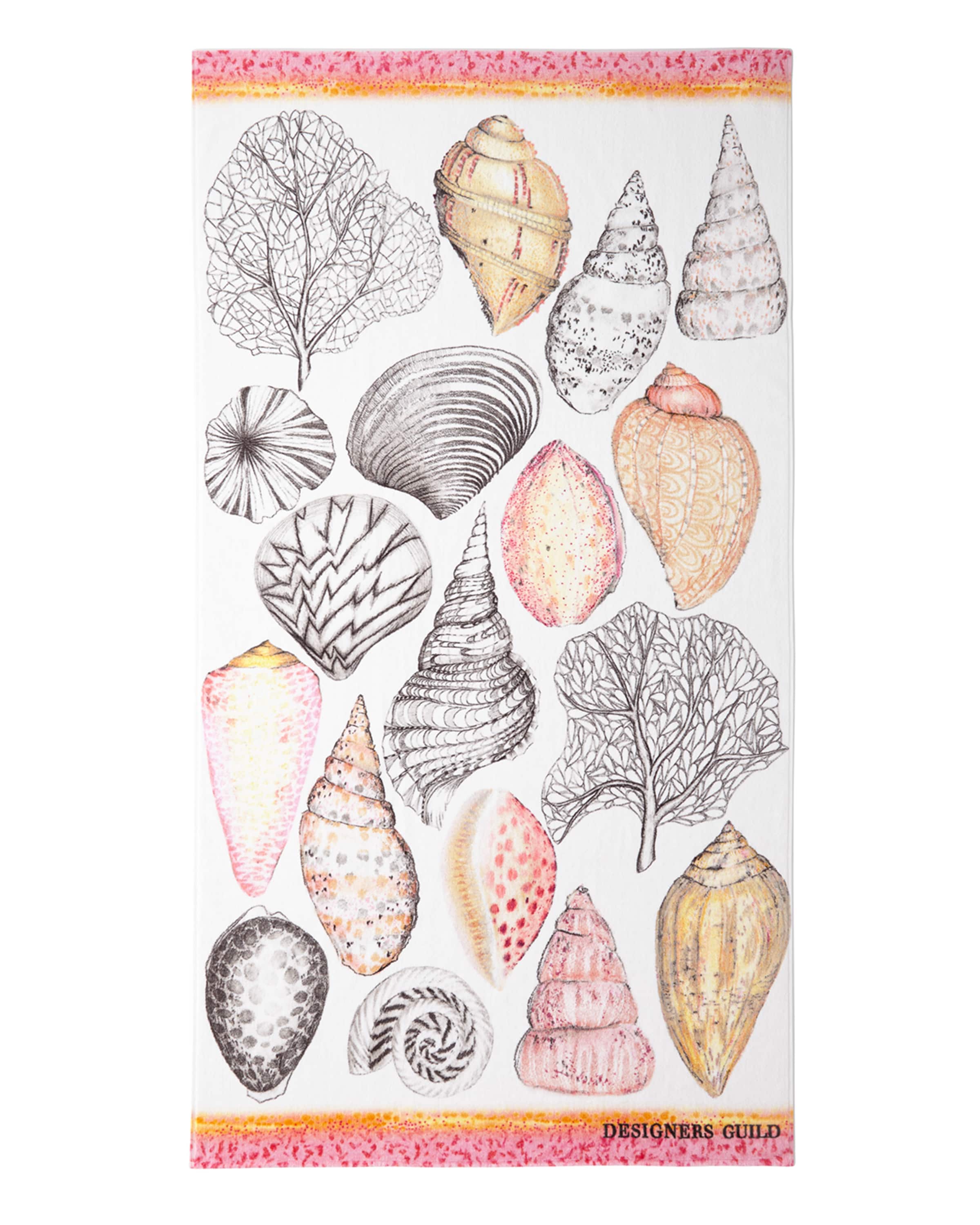 Designers Guild Shell Bay Peony Beach Towel and Matching Items ...