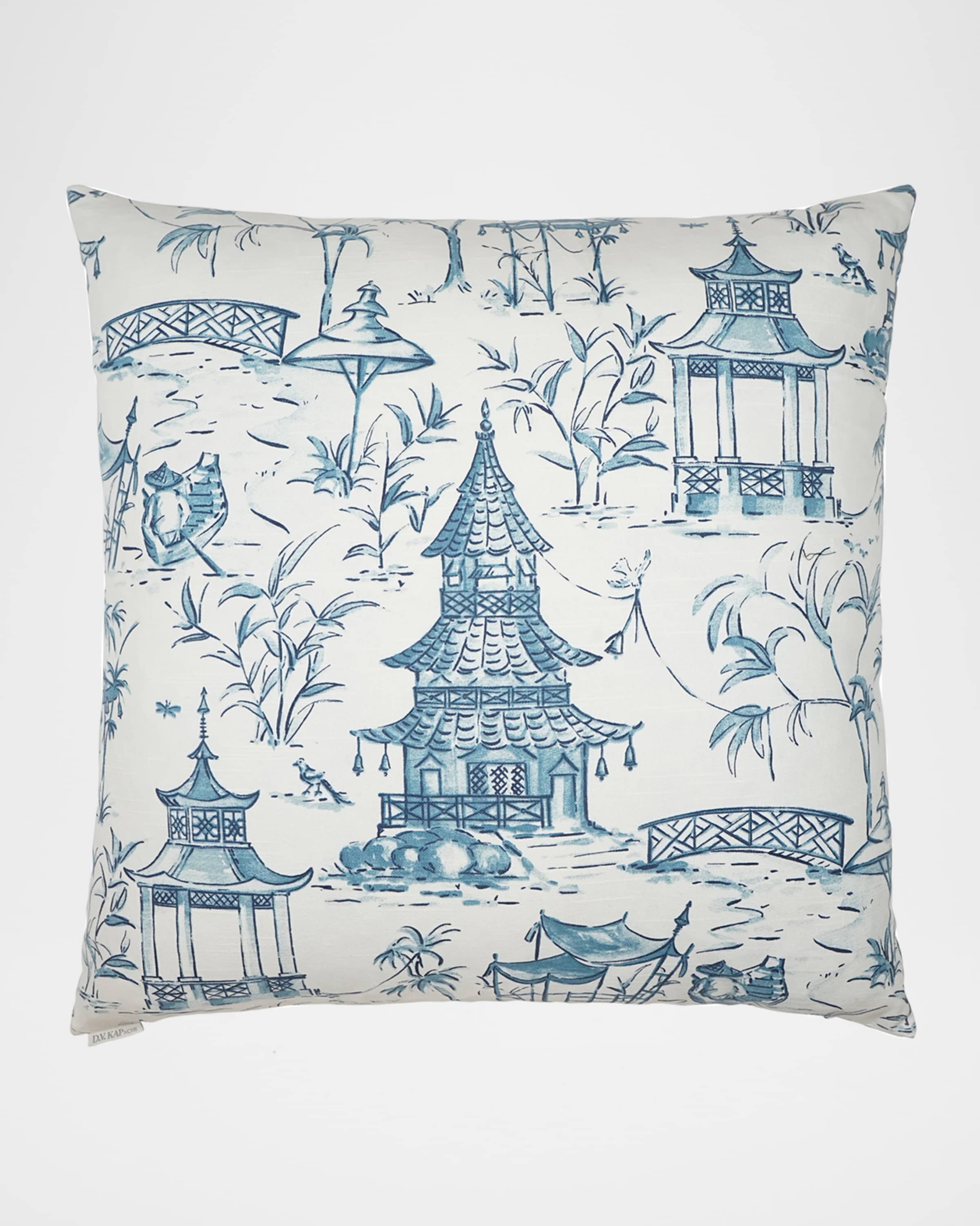 D.V. KAP Home Enso Indigo Pillow, 24"Sq. and Matching Items & Matching ...