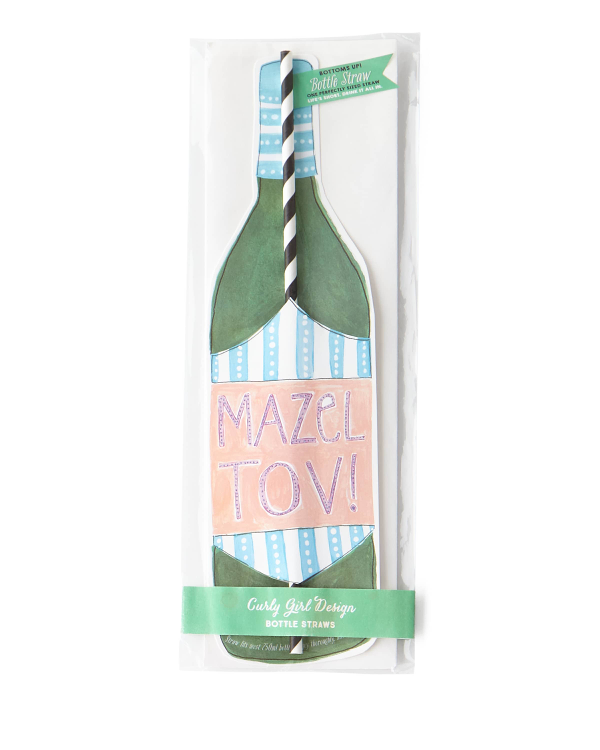 Curly Girl Design Sil Vous Rose Wine Straw Card and Matching Items ...