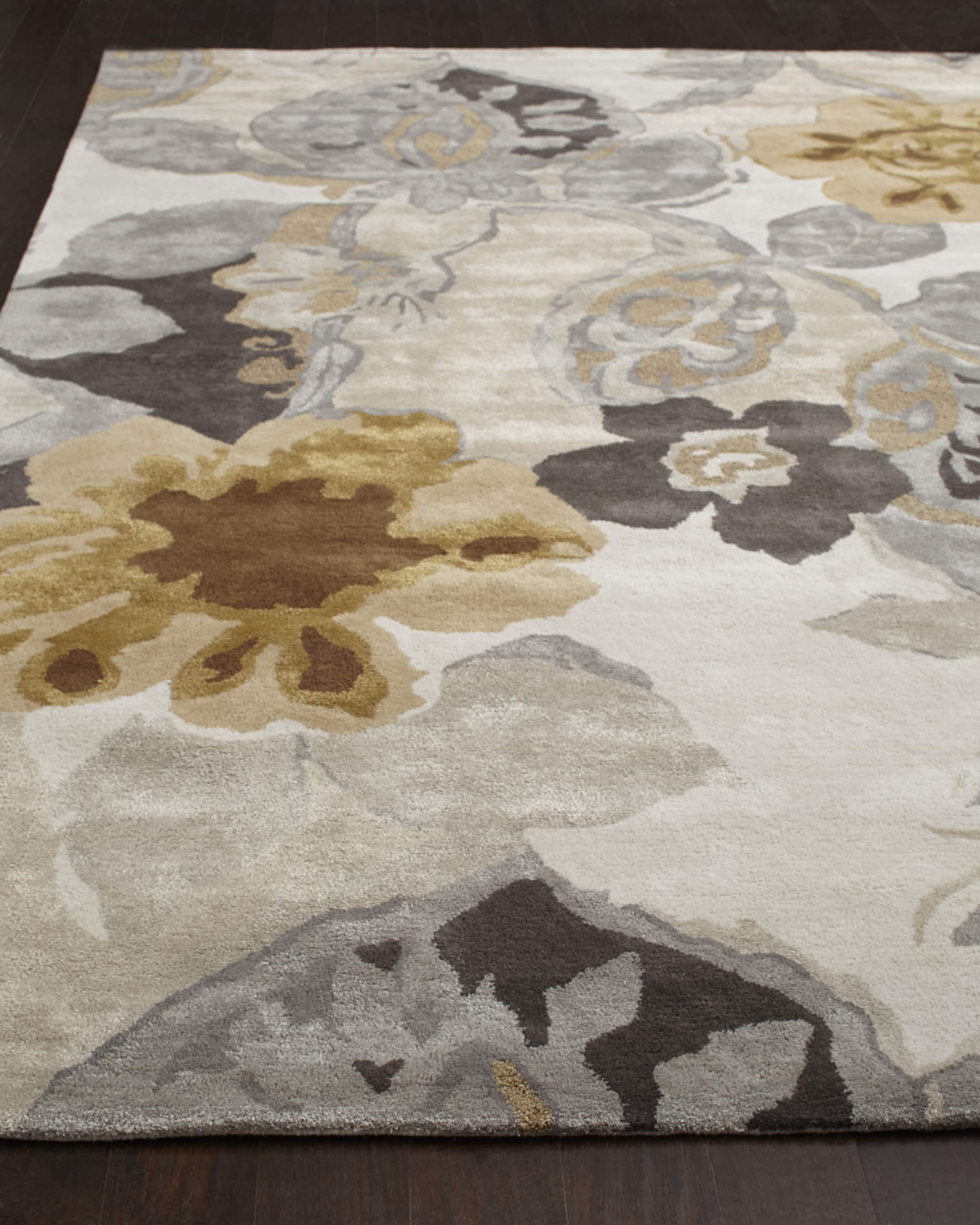 Platinum Leaf Rug & Matching Items | Horchow