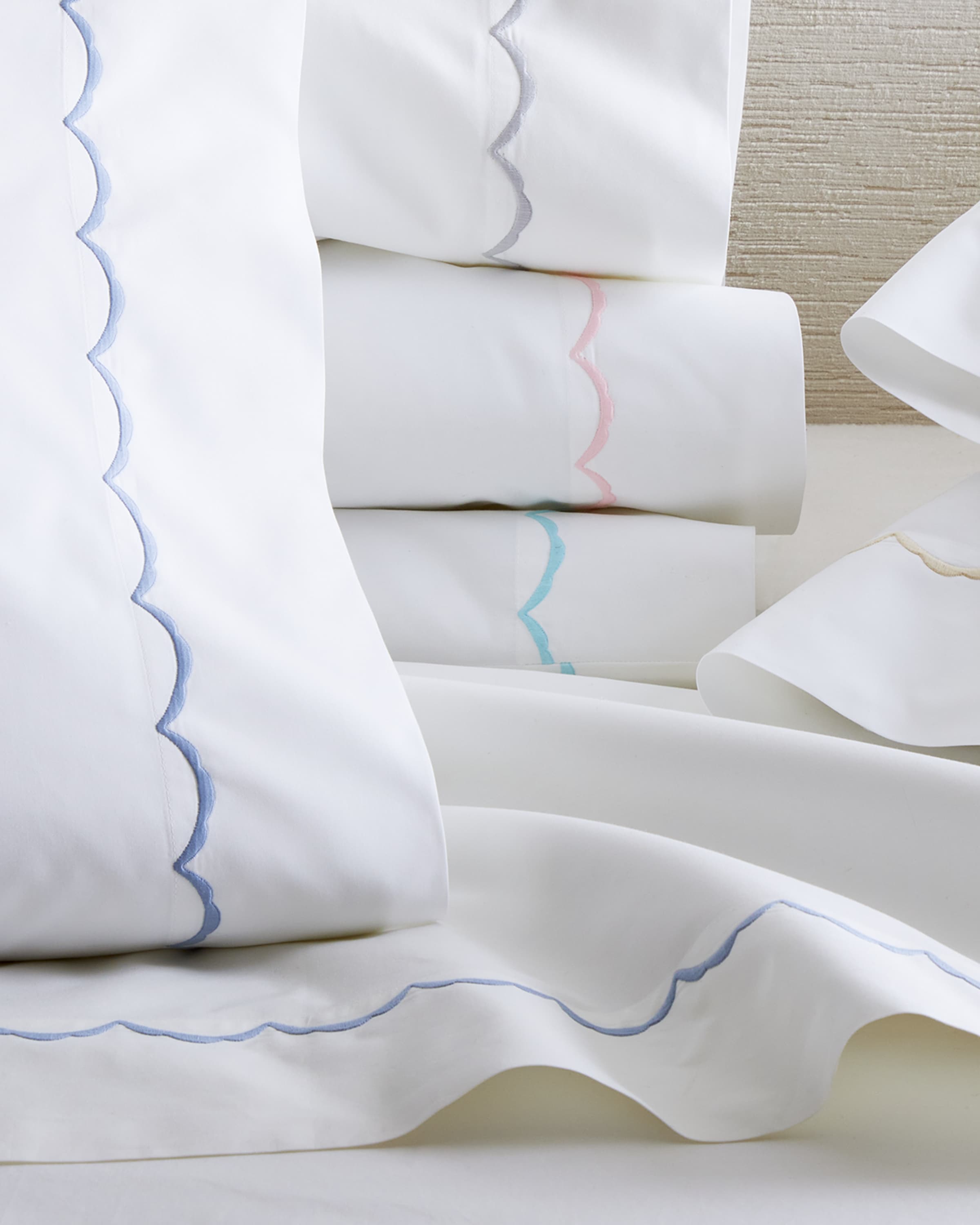 Matouk Scallops Sheet Collection & Matching Items | Horchow