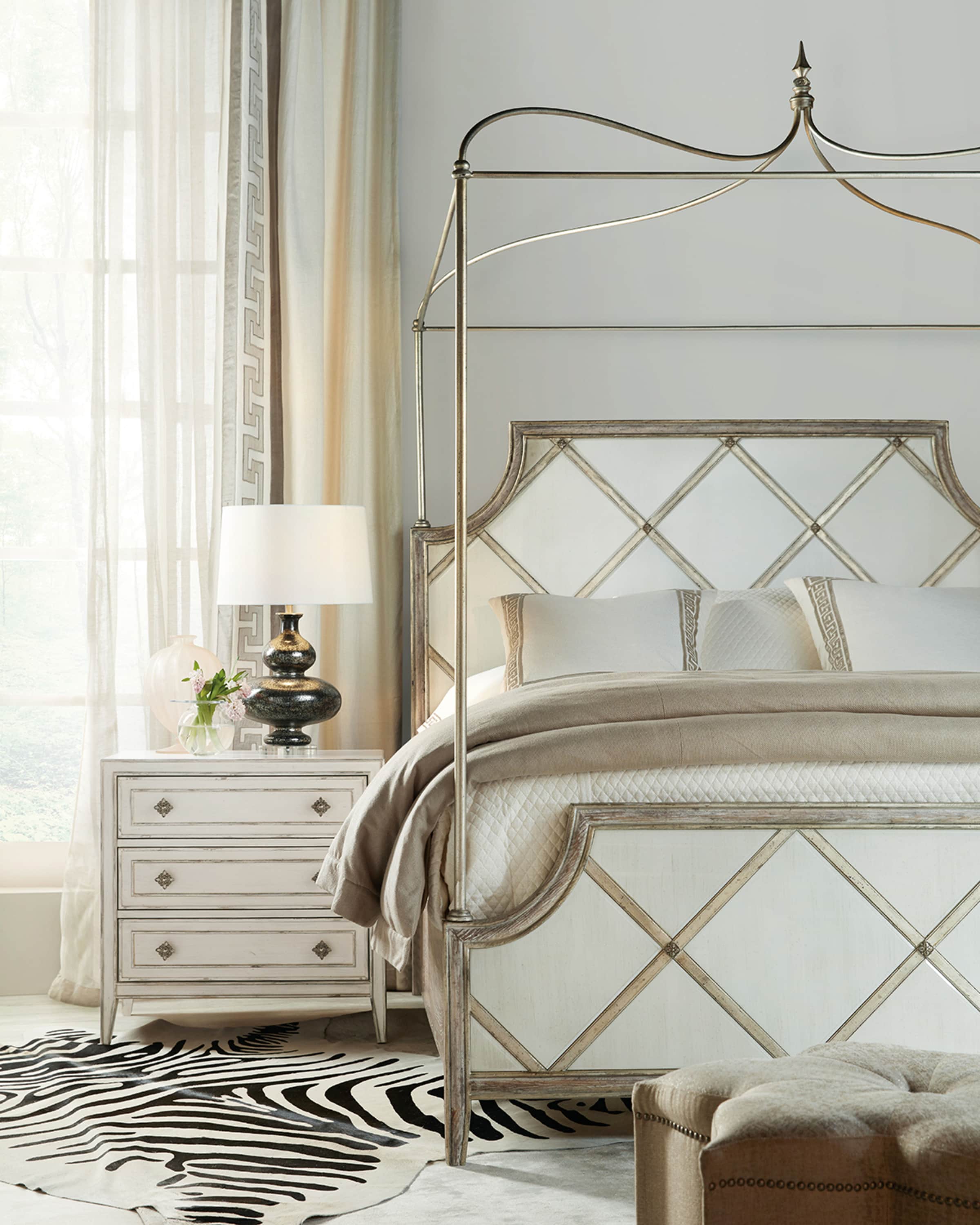 Glass canopy bed store