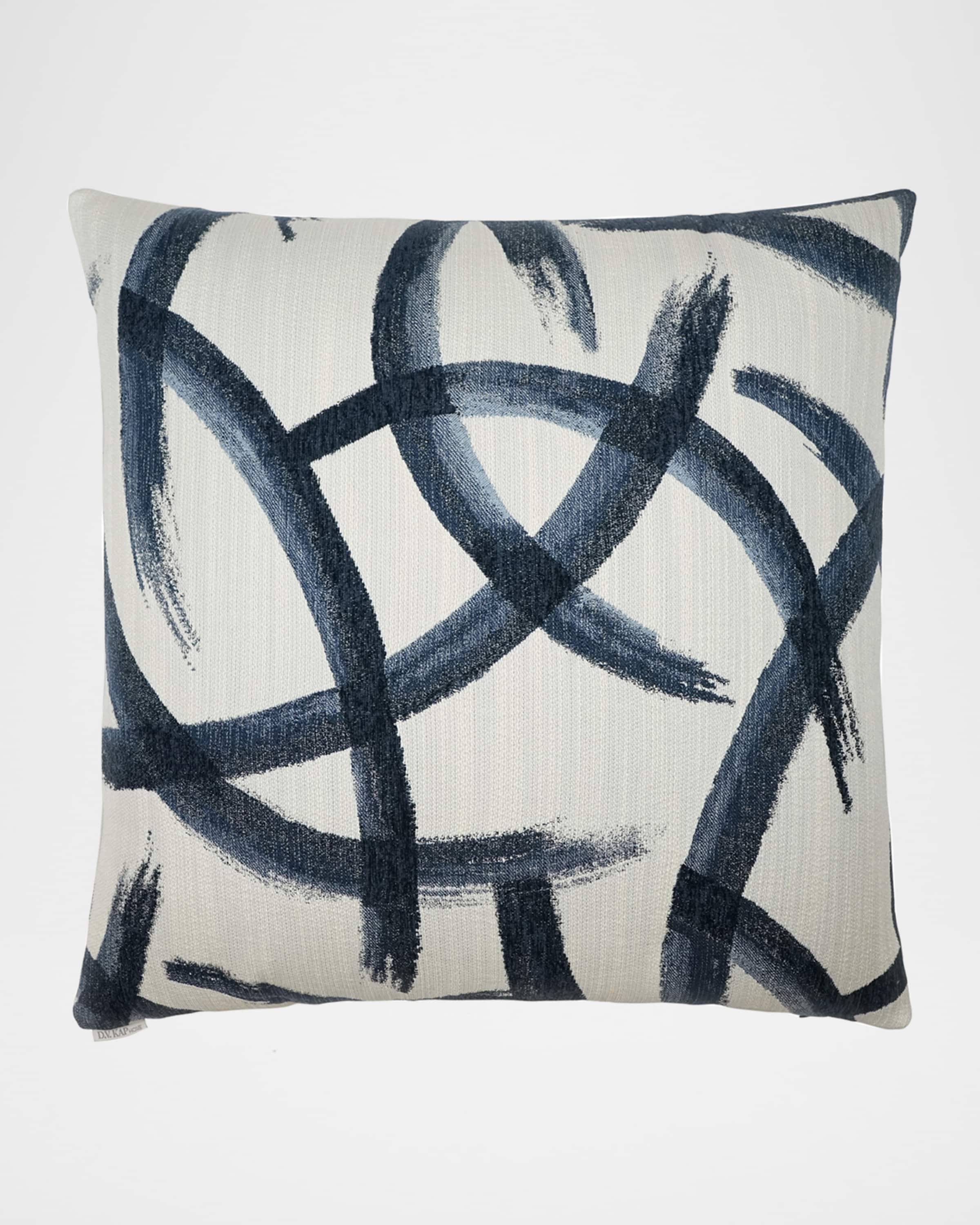 D.V. KAP Home Enso Indigo Pillow, 24"Sq. and Matching Items & Matching ...