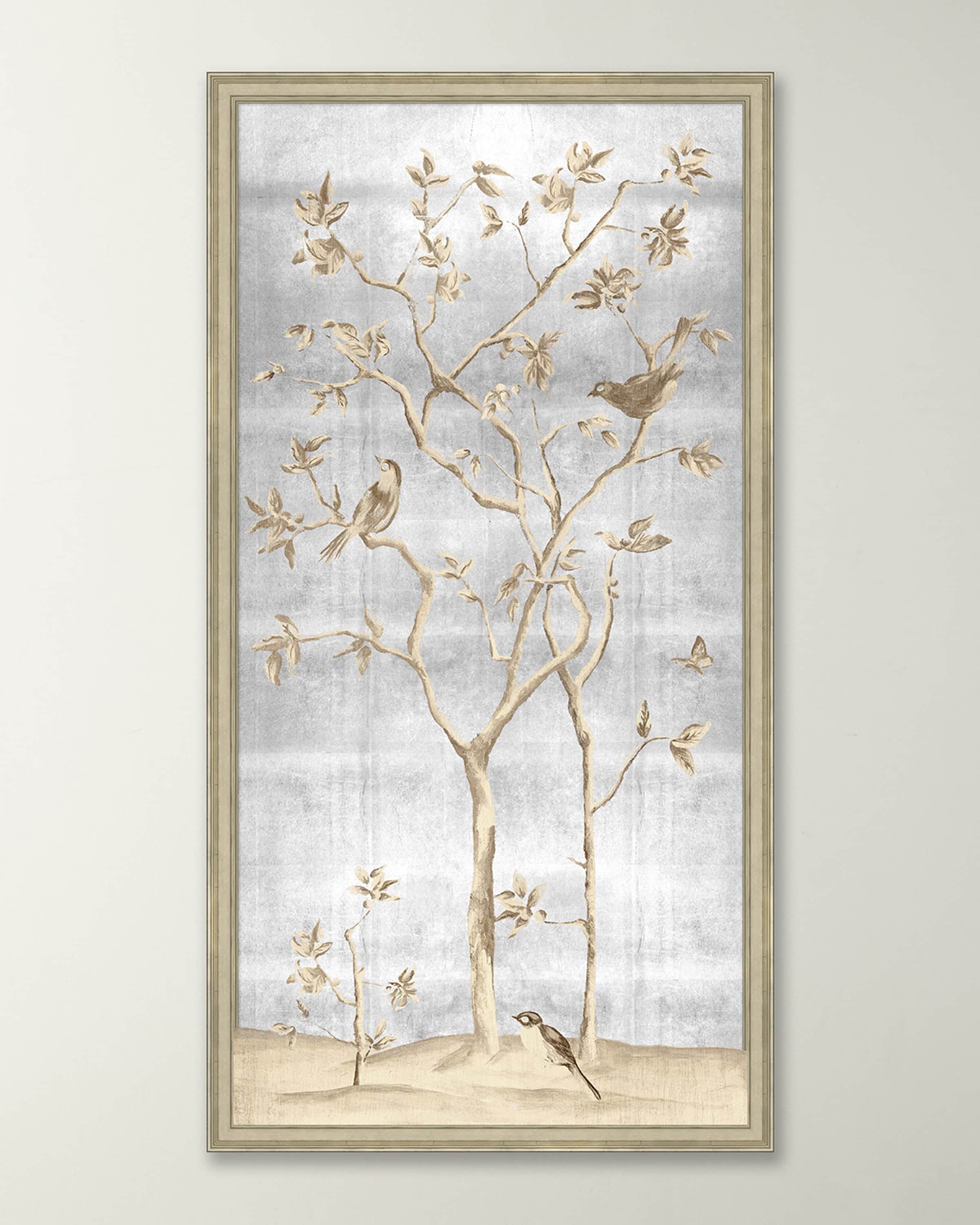 silver leaf wall art