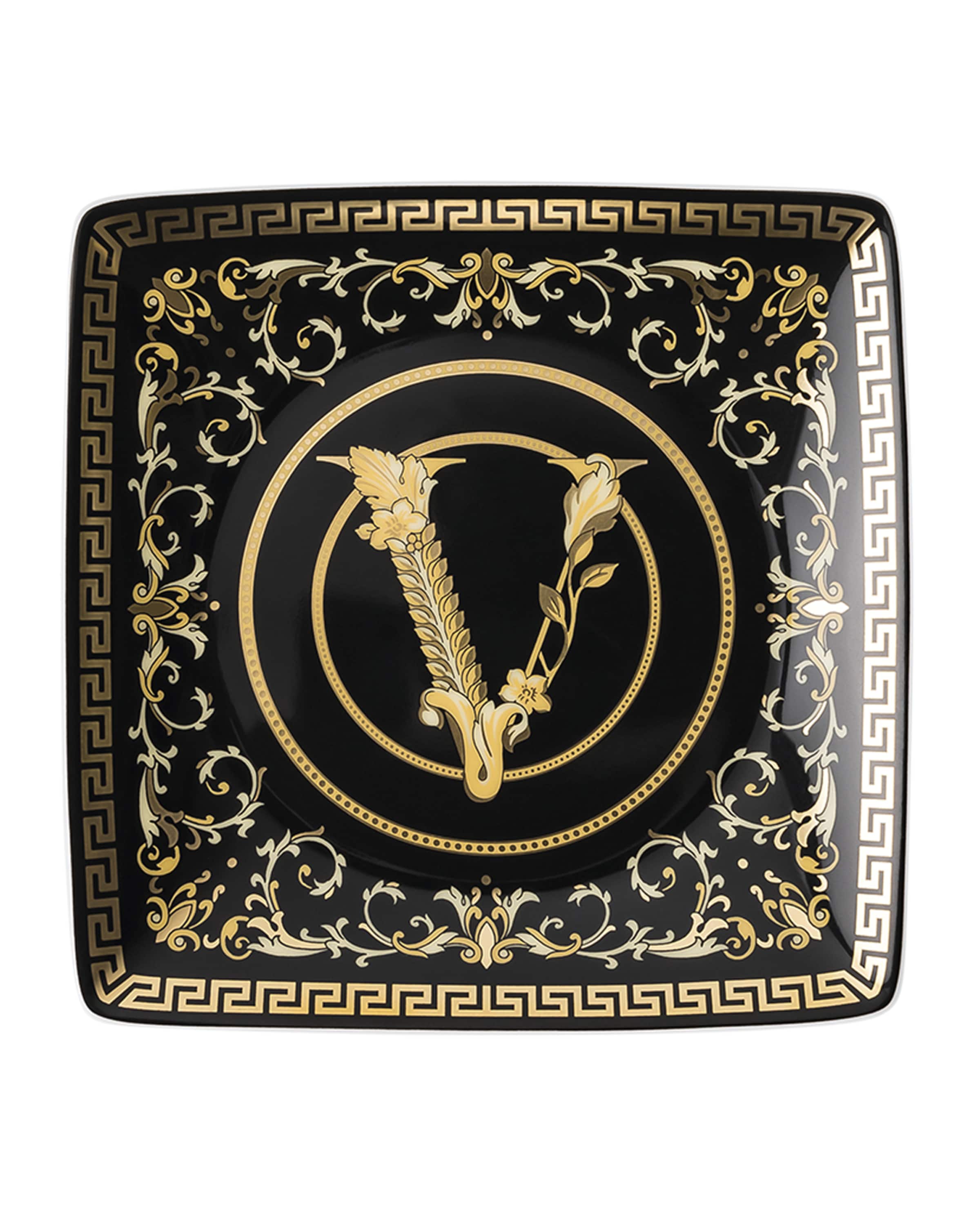 Versace Virtus Gala Black Dinnerware Collection & Matching Items | Horchow