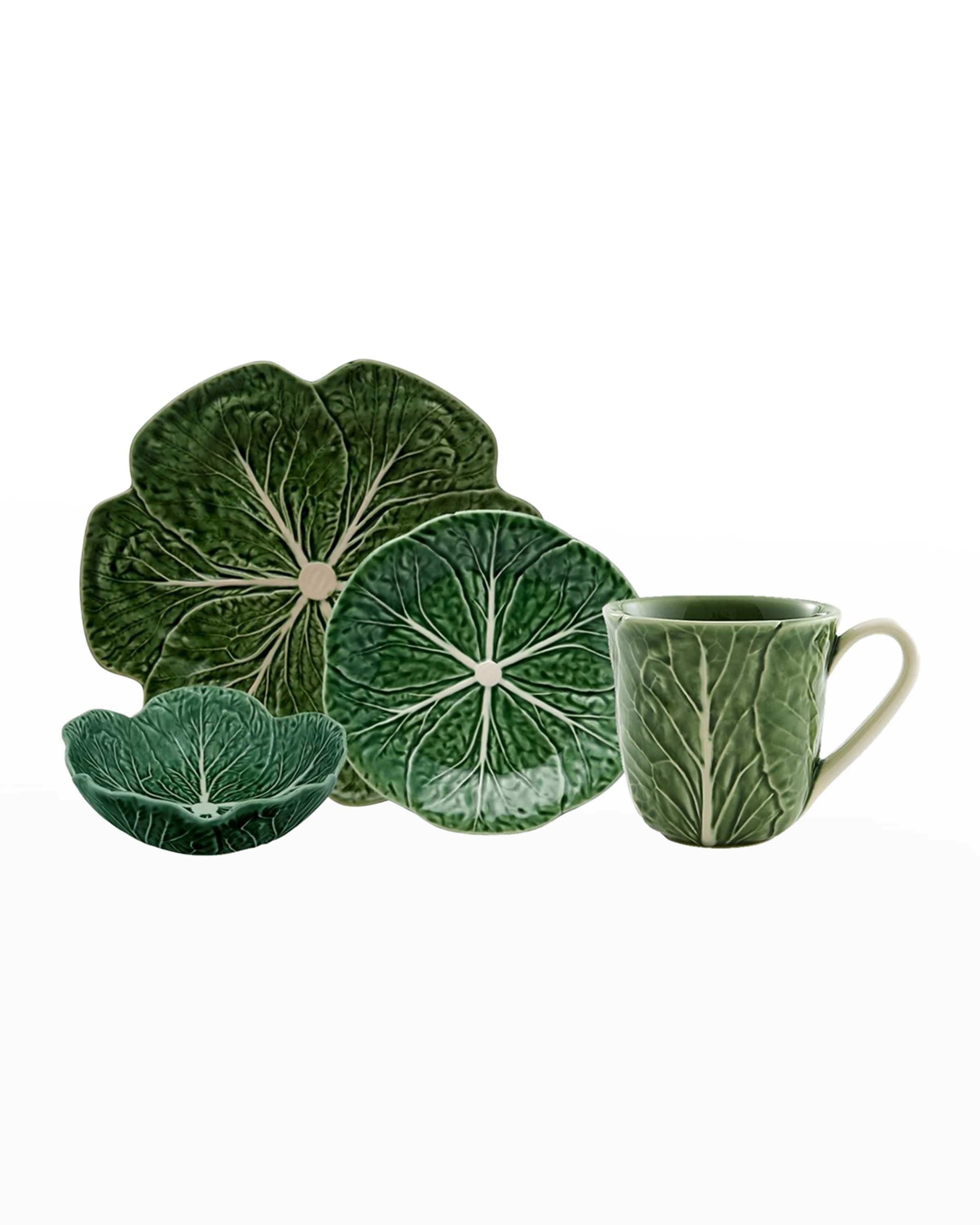 Bordallo Pinheiro Green Cabbage Dinnerware Collection & Matching Items ...