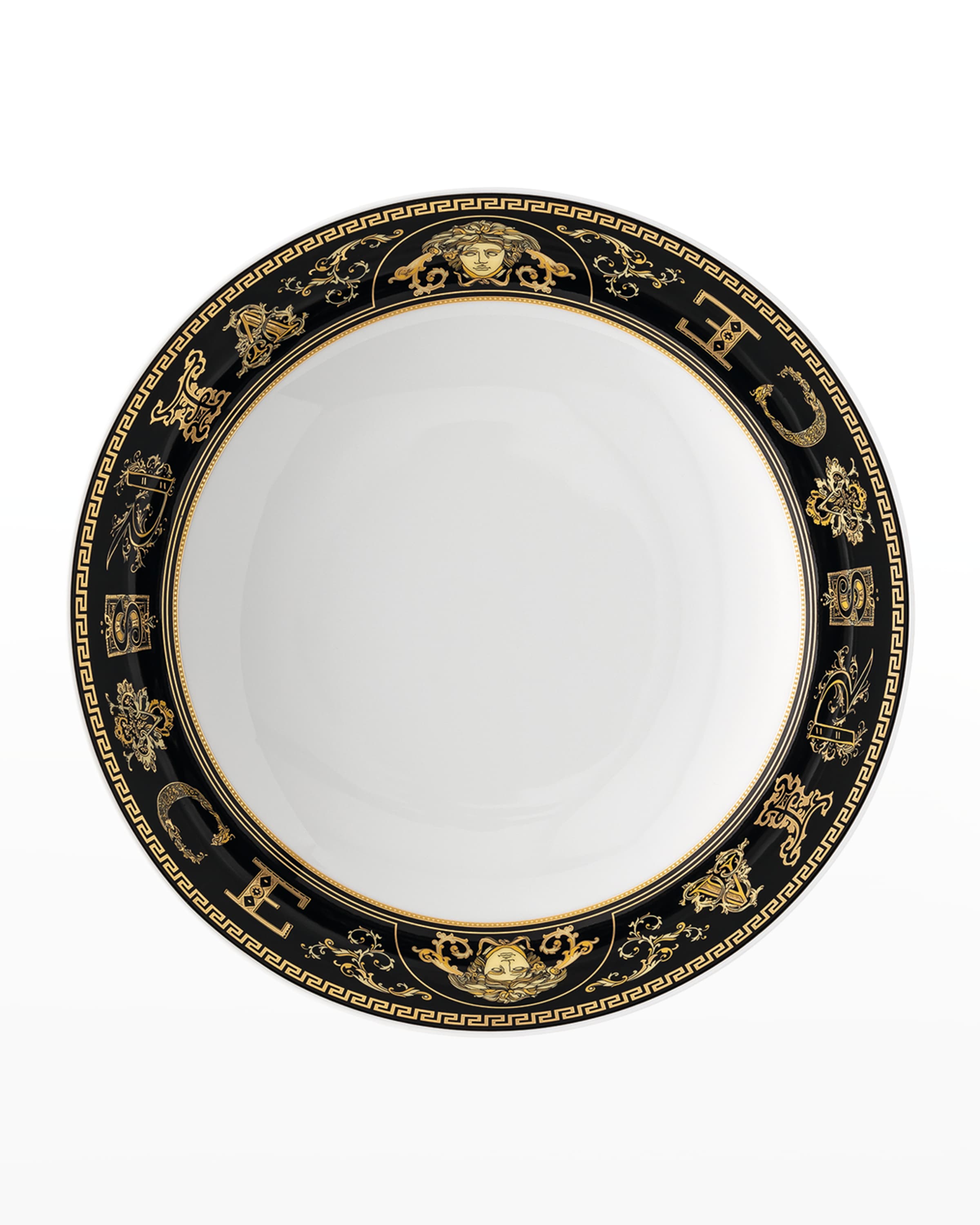 Versace Virtus Gala Black Dinnerware Collection & Matching Items | Horchow