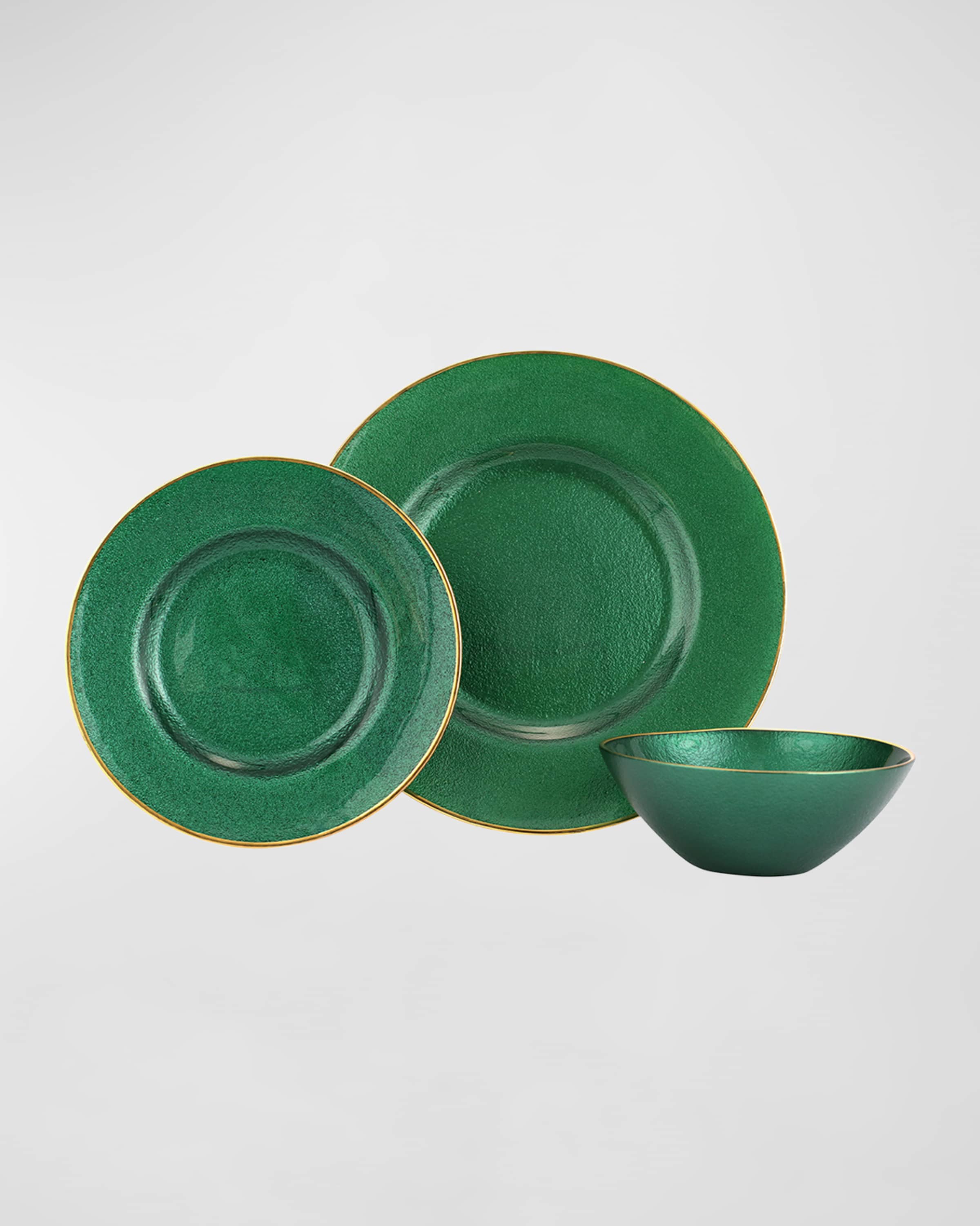 Vietri Metallic Glass Emerald Dinnerware Collection & Matching Items ...