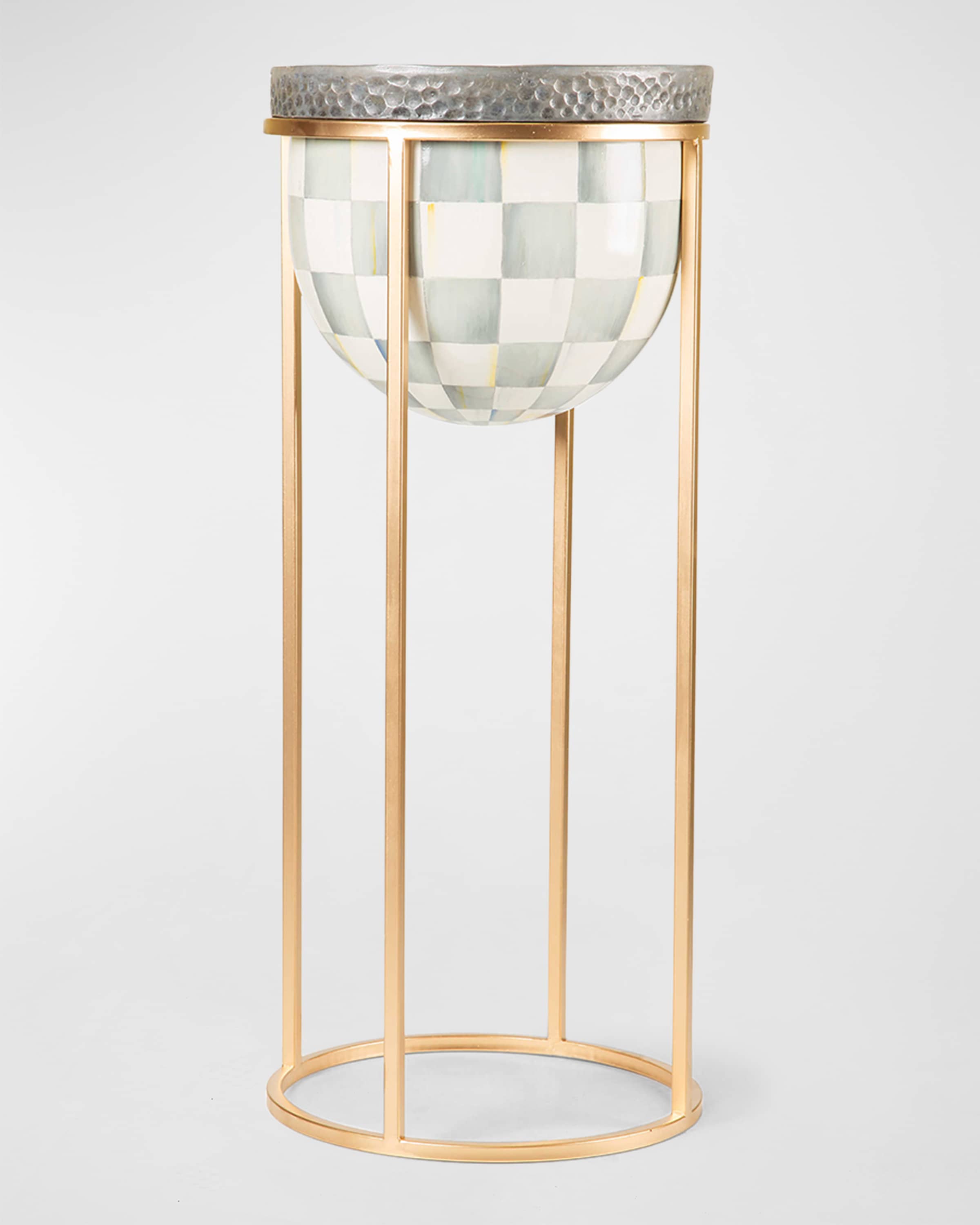 MacKenzie-Childs Sterling Check Plant Stand Collection & Matching Items ...