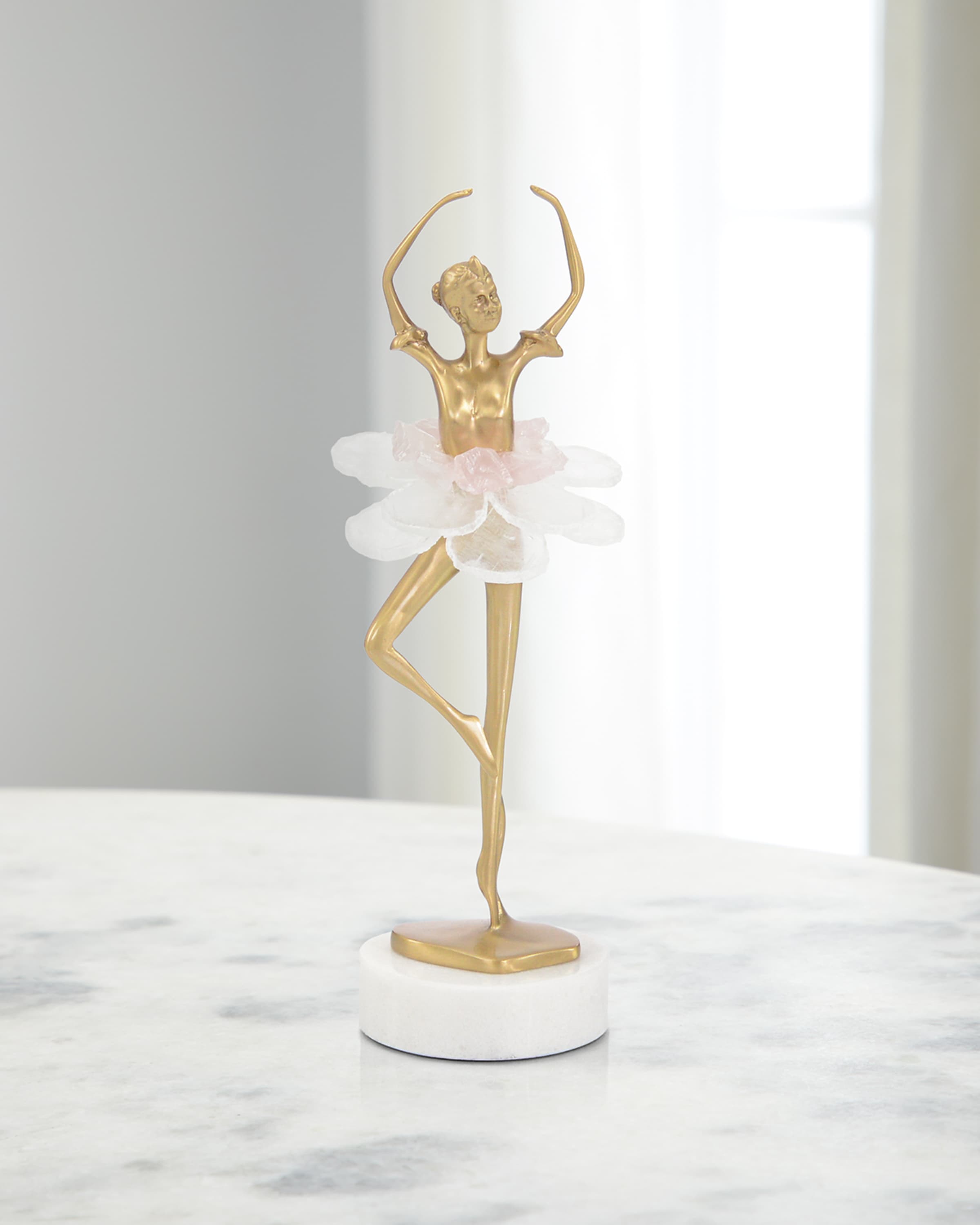John-Richard Collection Selenite Ballet Sculpture Collection & Matching ...