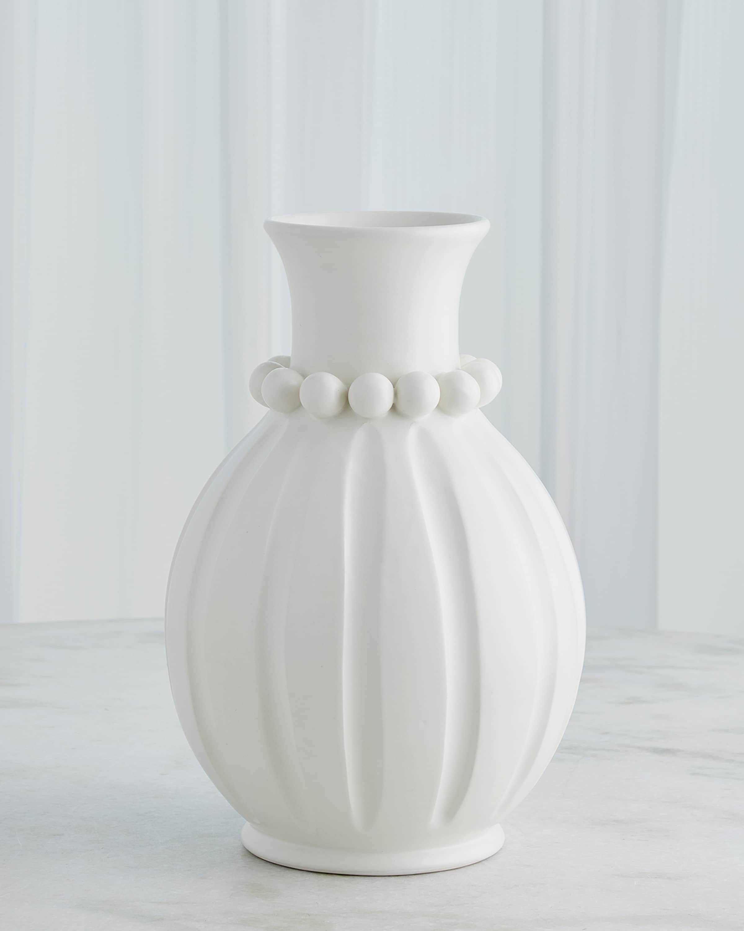 Global Views Pearl Vase-Matte White Collection & Matching Items | Horchow