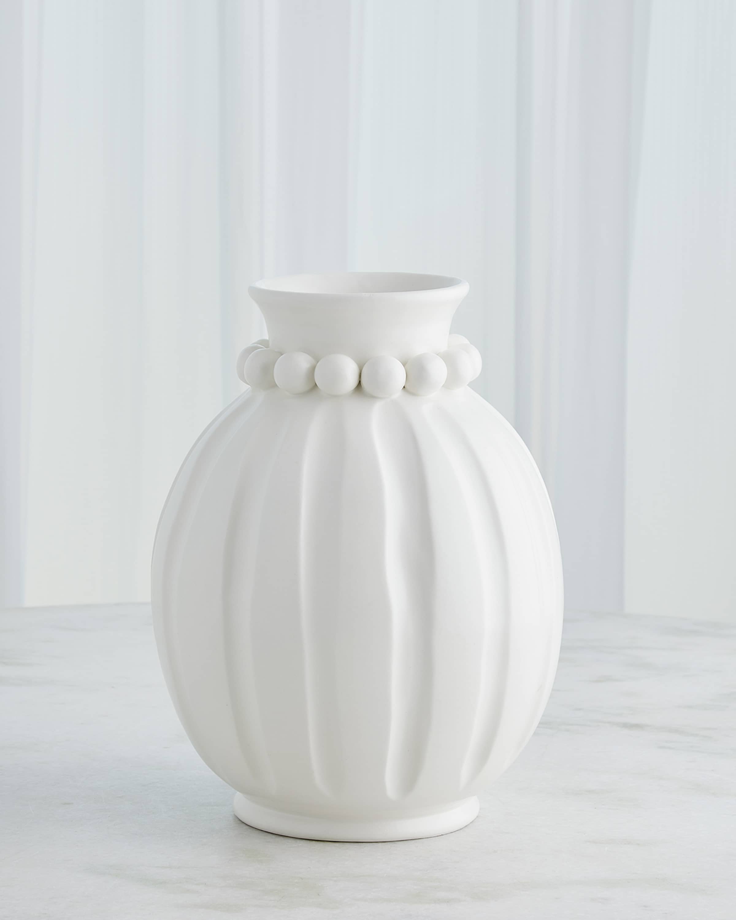 Global Views Pearl Vase-Matte White Collection & Matching Items | Horchow