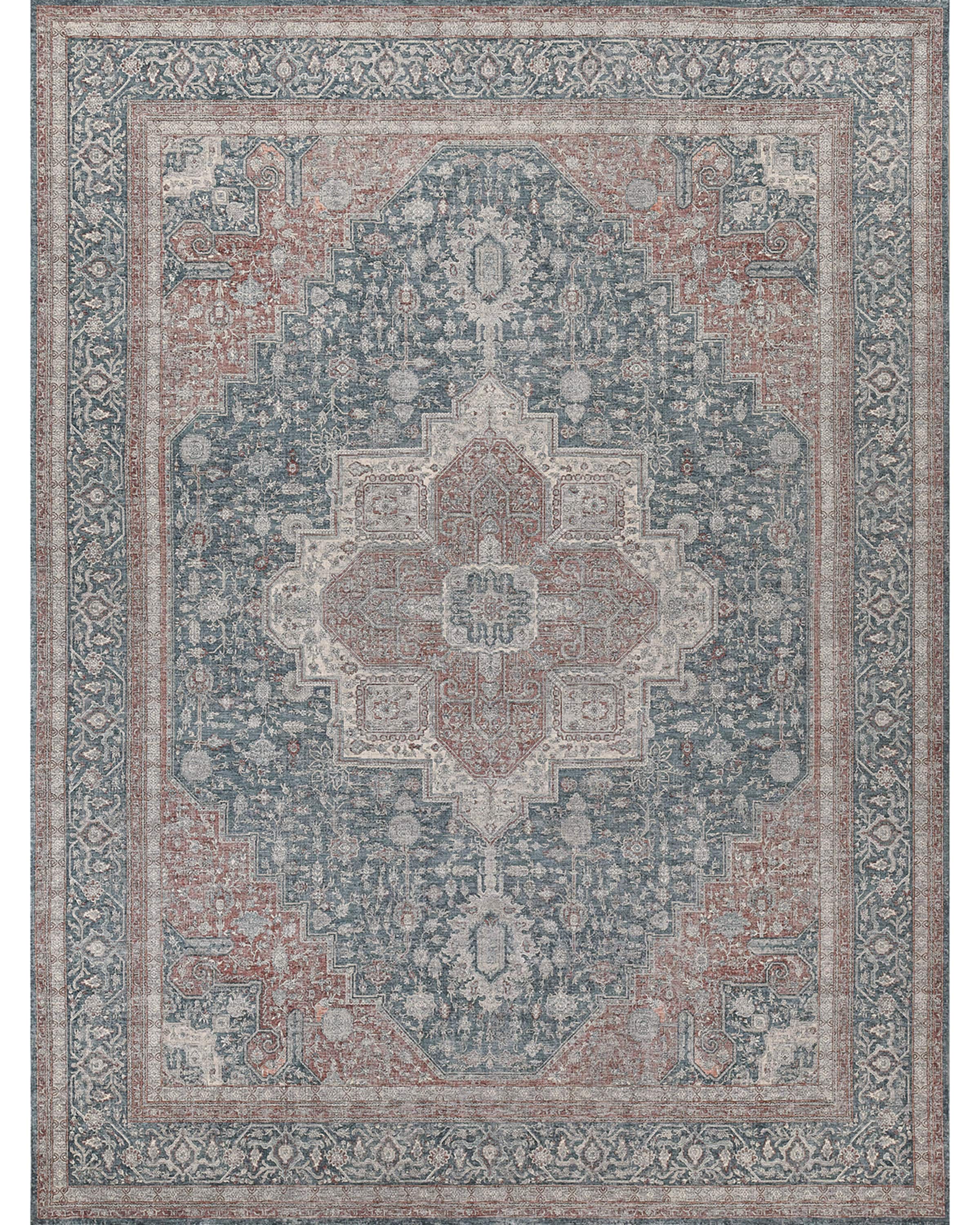 Exquisite Rugs Heritage Blue & Rust Rug Collection & Matching Items ...