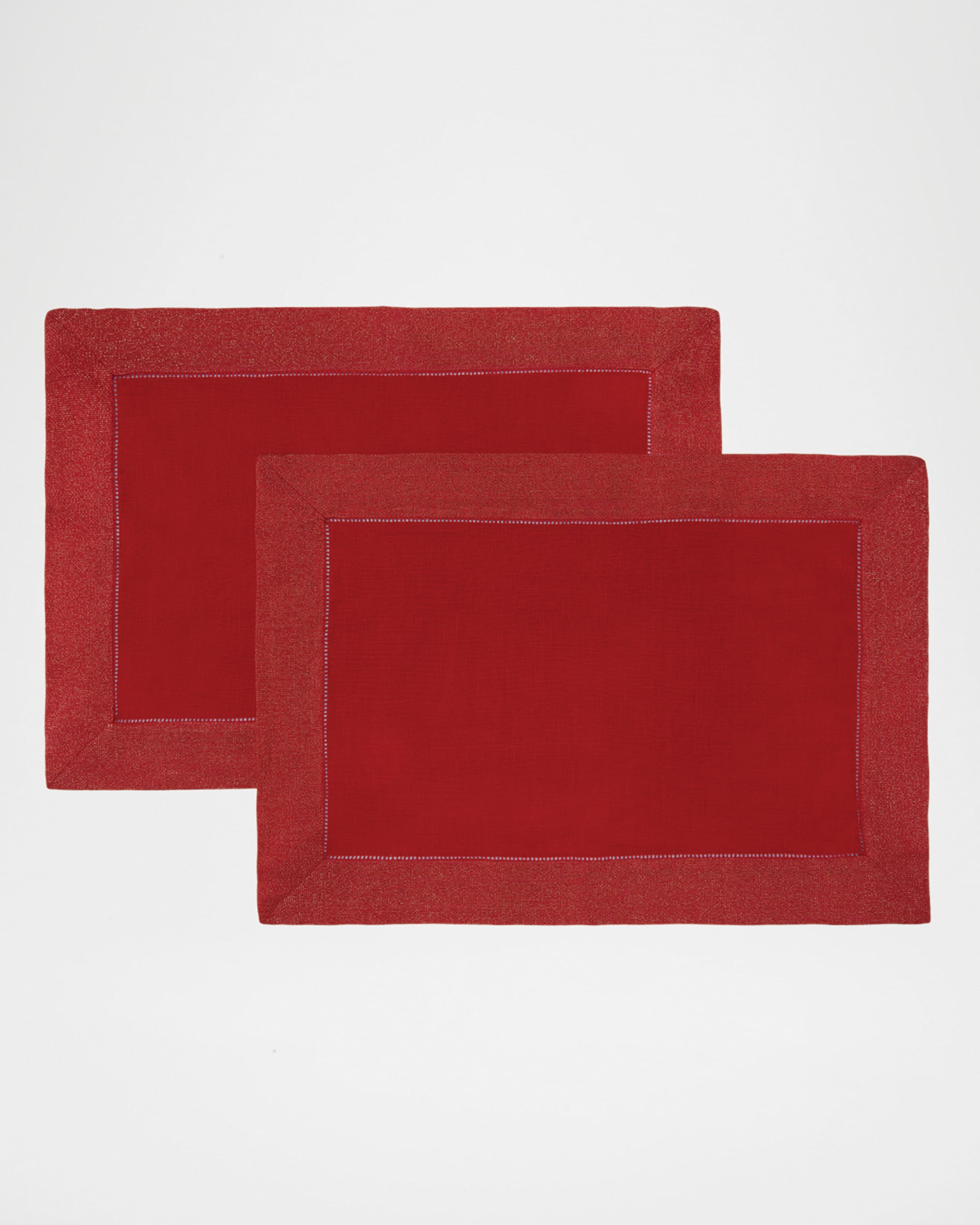 Sferra Filetto Holiday Red Table Linen Collection & Matching Items ...