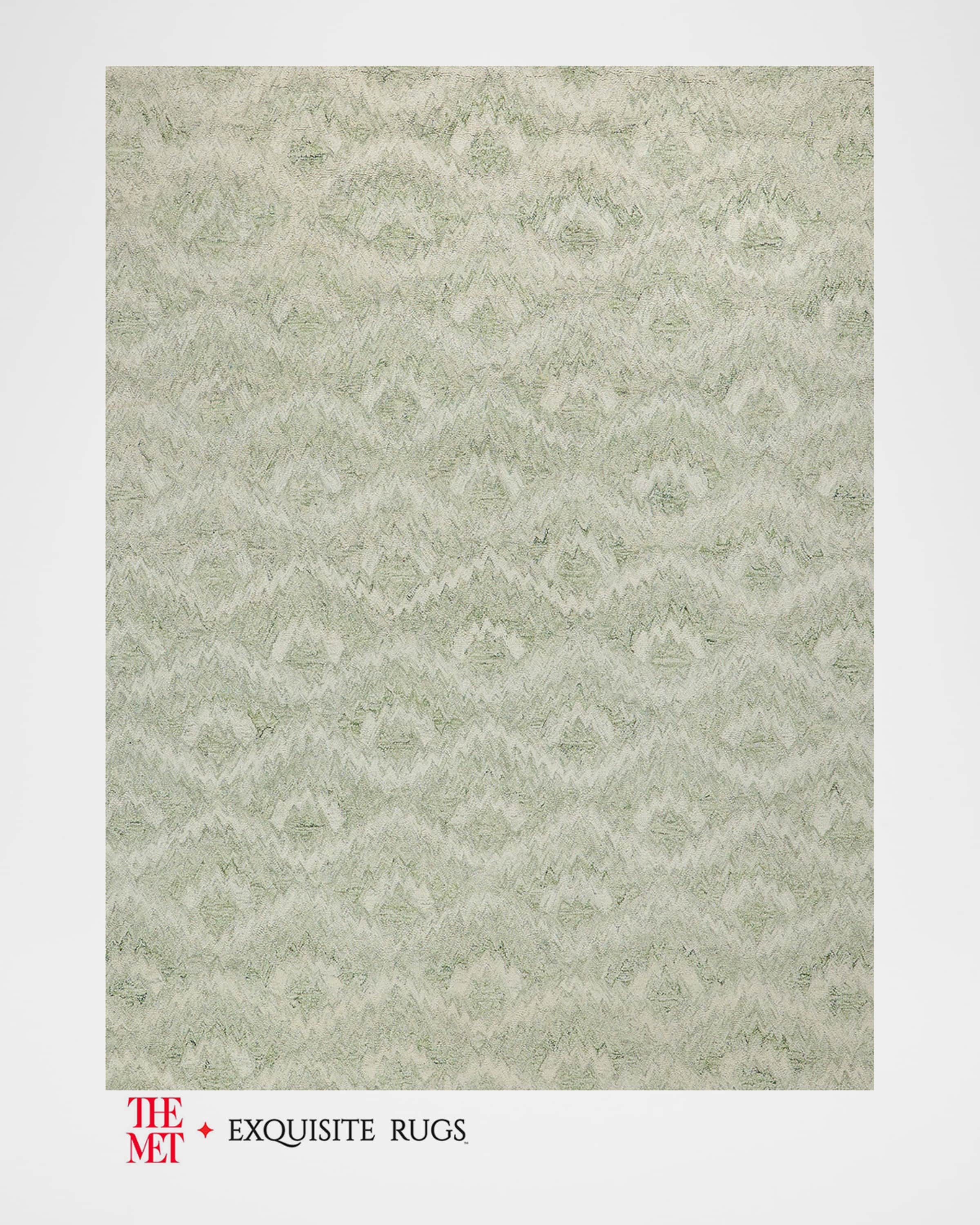 Exquisite Rugs x THE MET Bargello Hand-Tufted Light Green Rugs ...