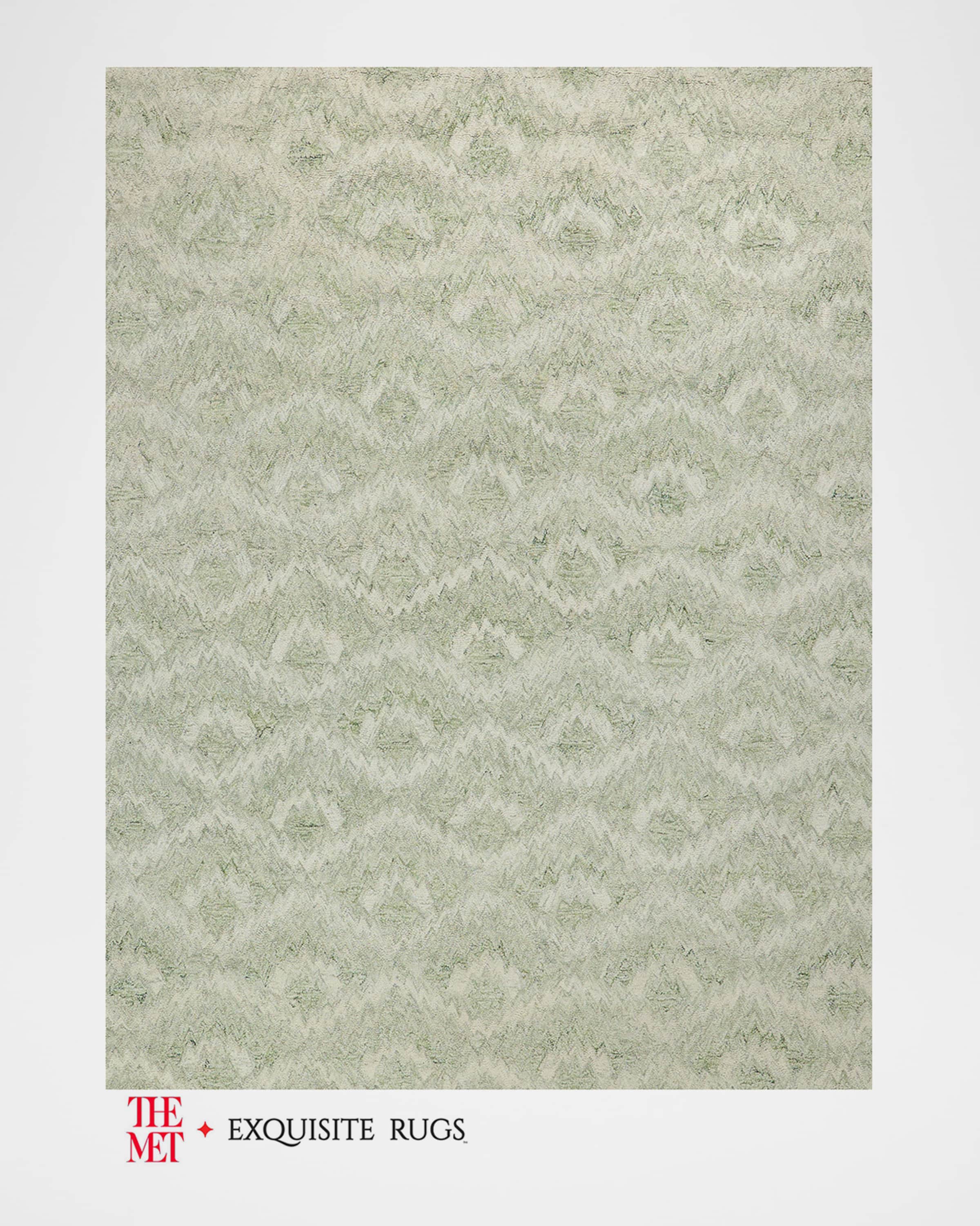 Exquisite Rugs x THE MET Bargello Hand-Tufted Light Green Rugs ...