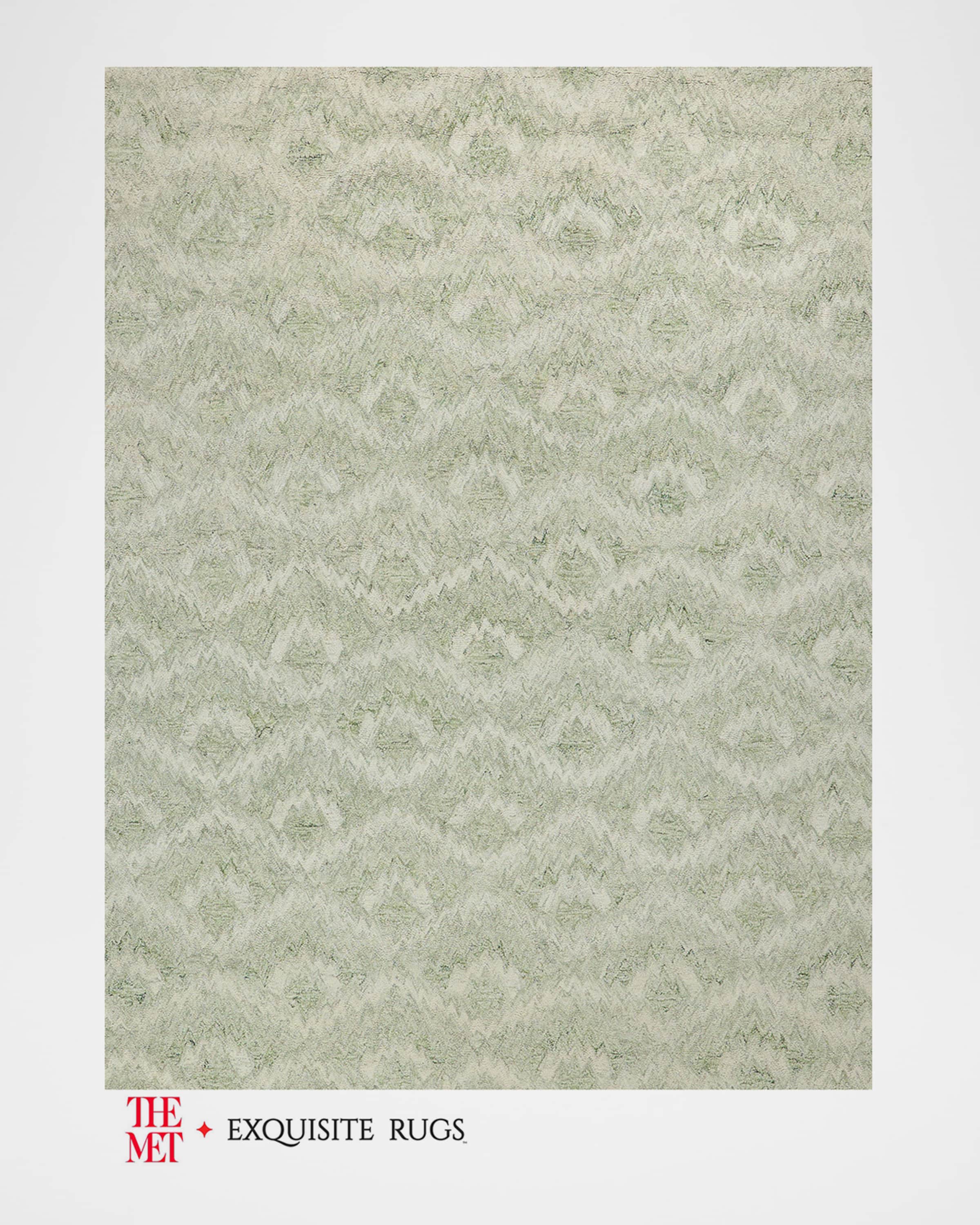Exquisite Rugs x THE MET Bargello Hand-Tufted Light Green Rugs ...