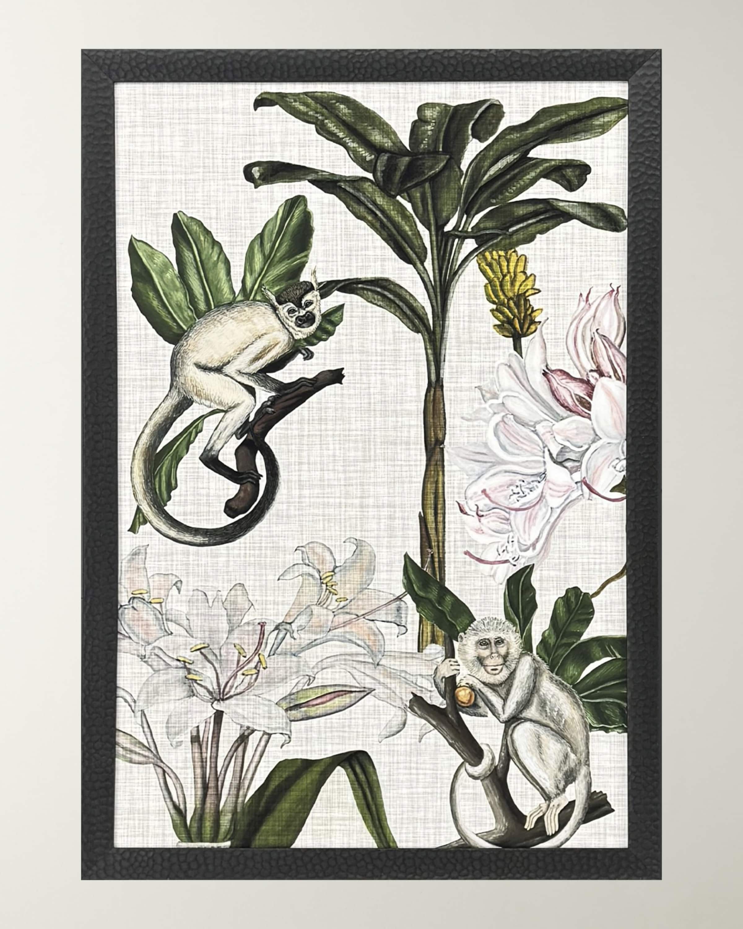 Monkey on Linen Wall Art Collection & Matching Items | Horchow
