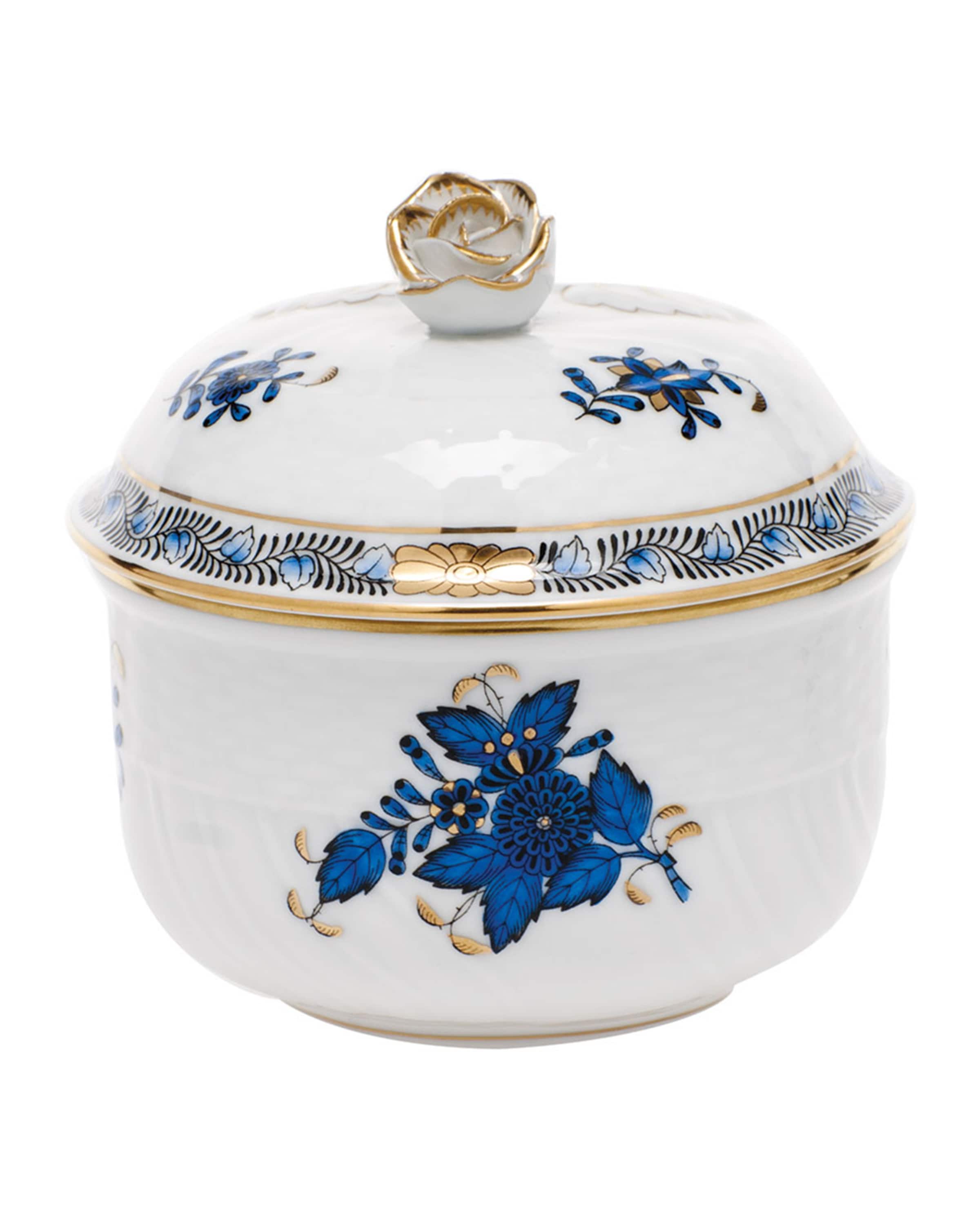 Herend Chinese Bouquet Black Sapphire Dinnerware Collection & Matching ...