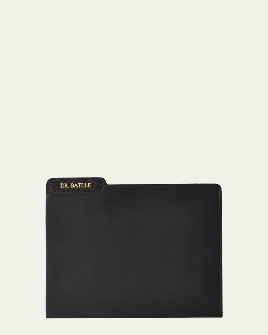 Genuine Leather File Folder, Personalized