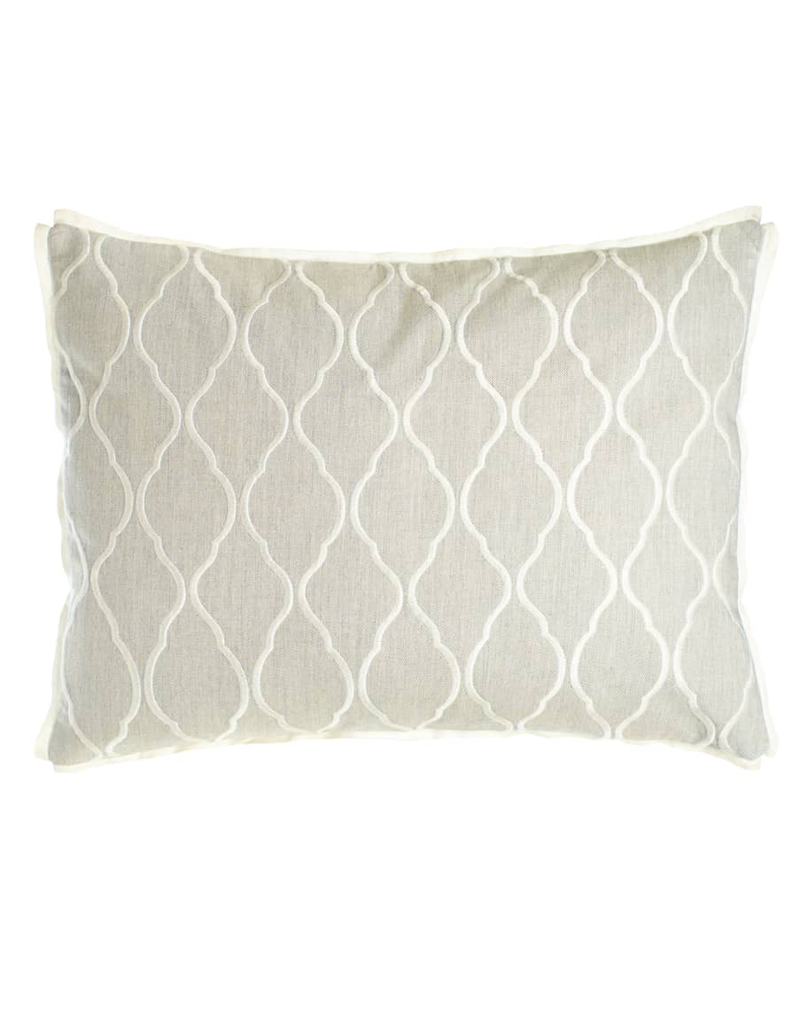 Vera Wang Embroidered Ogee Pillow, 15" x 20" | Horchow