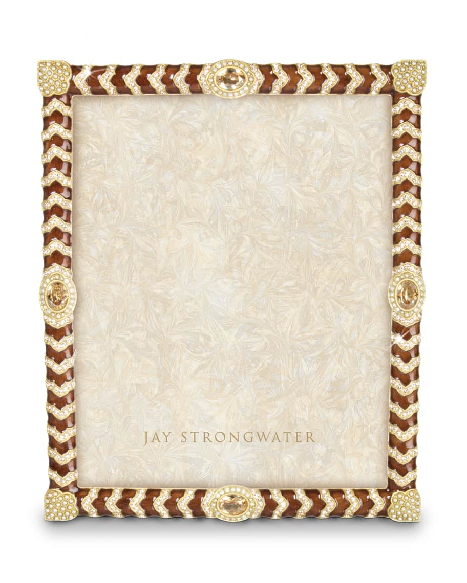 Jay Strongwater Alden Crystal Chevron 8" x 10" Picture Frame | Horchow