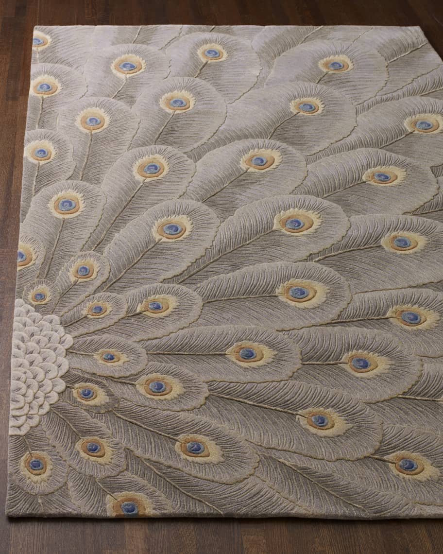 Nourcouture Peacock Bursts Rug 36 X 56