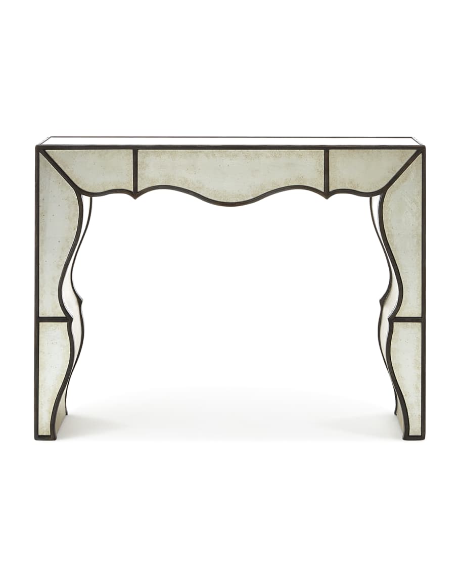 Hooker Furniture Garth Eglomise Mirrored Console Table