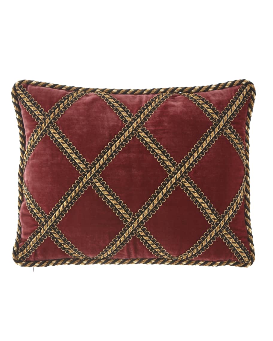 Dian Austin Couture Home Maximus Velvet Pillow with Gimp | Horchow