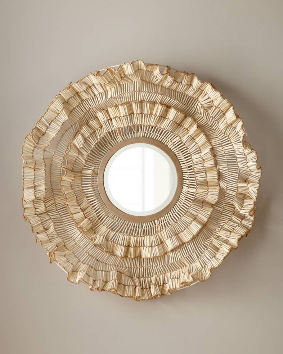 Palecek Coco Ruffle Mirror | Horchow
