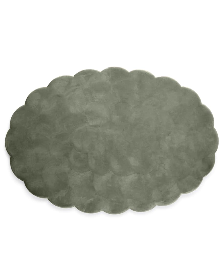 Four 19" x 13" Oval Capiz Shell Placemats | Horchow