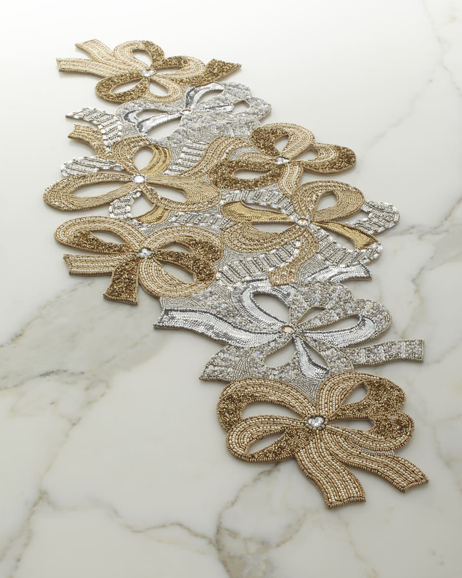 Kim Seybert Beaded Bow Tie Table Runner | Horchow
