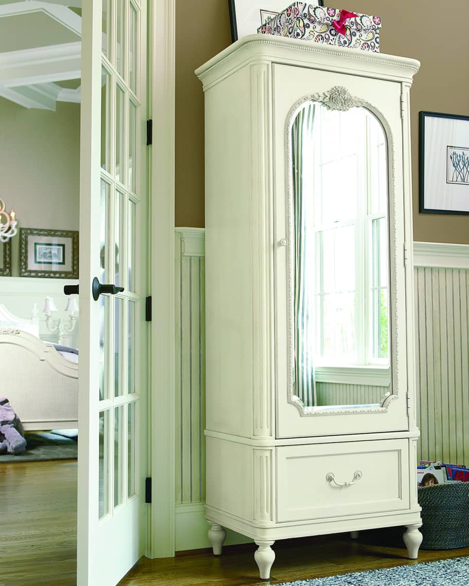 Blake Nursery Kid s Bedroom Storage Armoire with Mirror