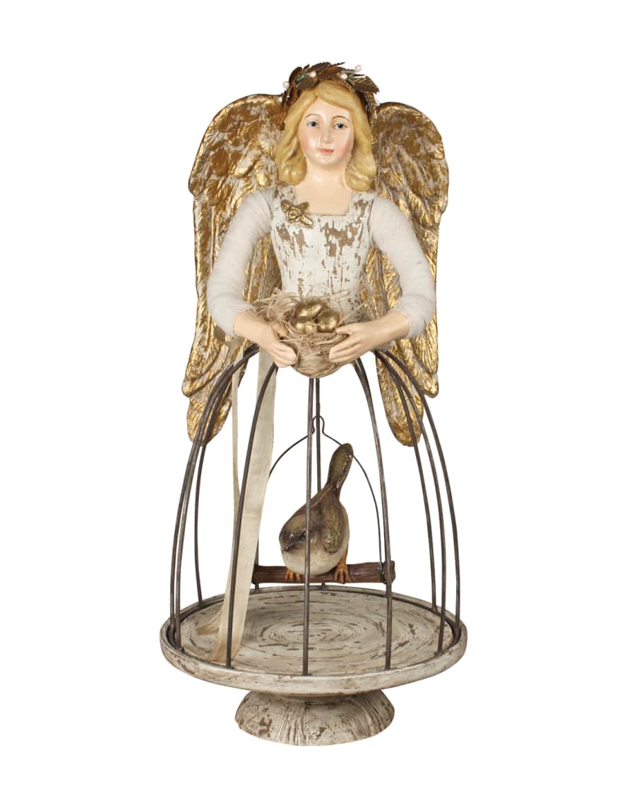 Bethany Lowe Christmas Angel with Cage | Horchow