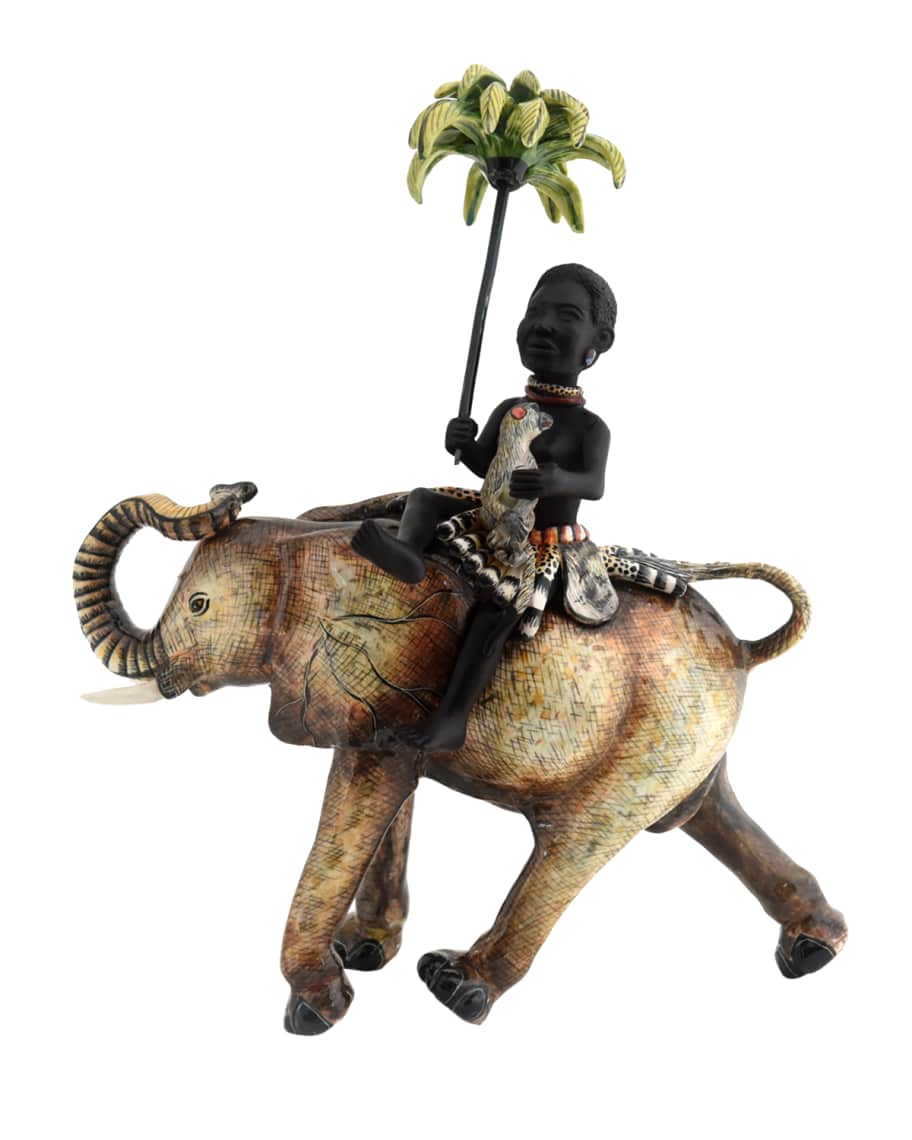 Ardmore Ceramic Art Elephant Rider | Horchow